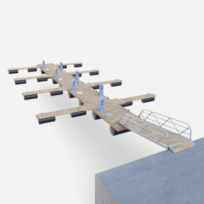 Pontoon Dock V3 - 3D Model by dragosburian