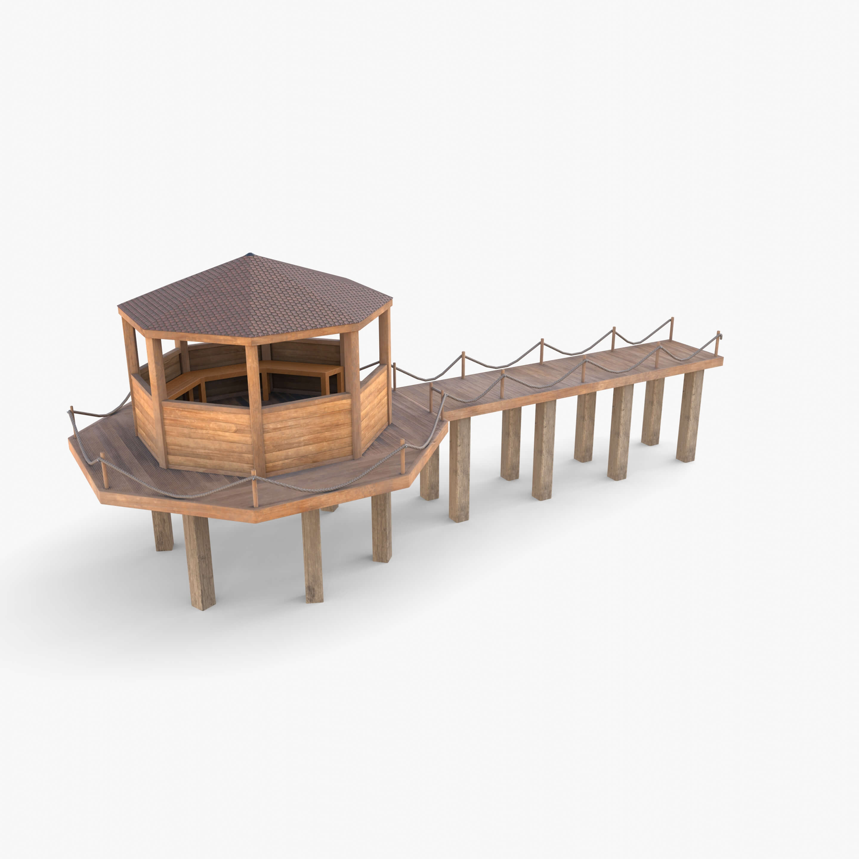 Pontoon Dock V4 - 3D Model by dragosburian