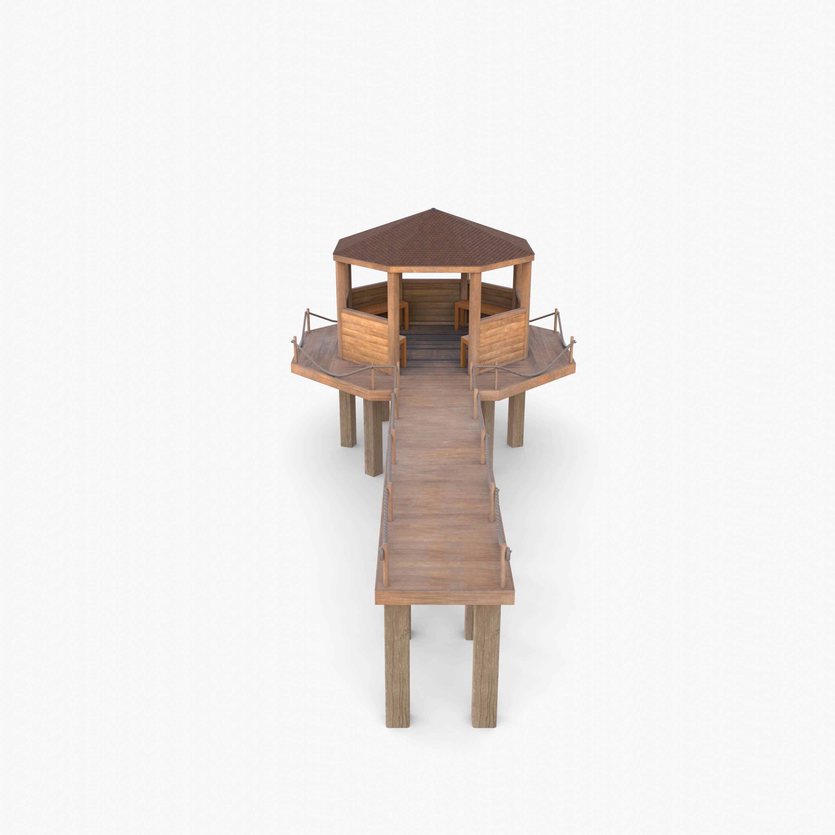 Pontoon Dock V4 - 3D Model by dragosburian