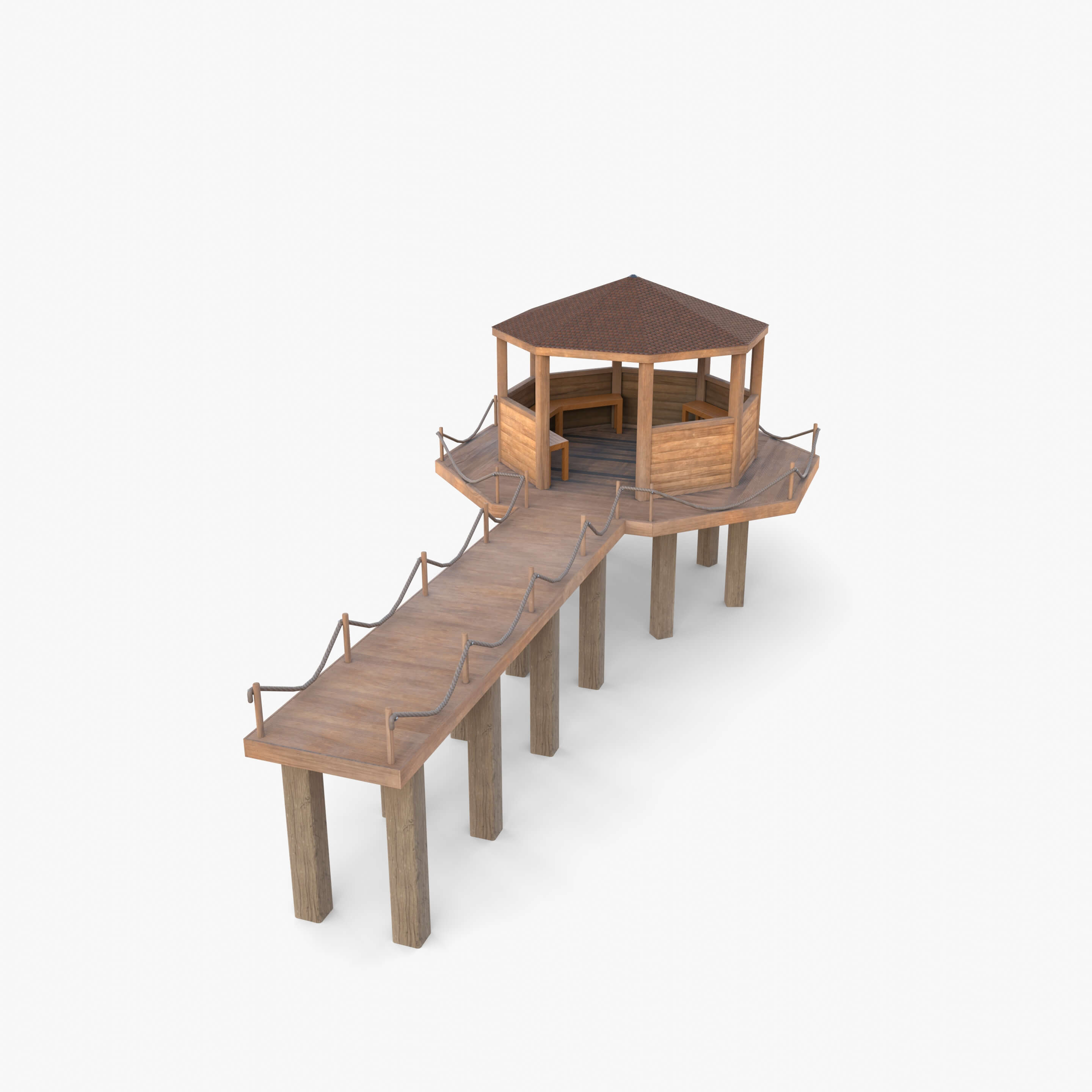 Pontoon Dock V4 - 3D Model by dragosburian