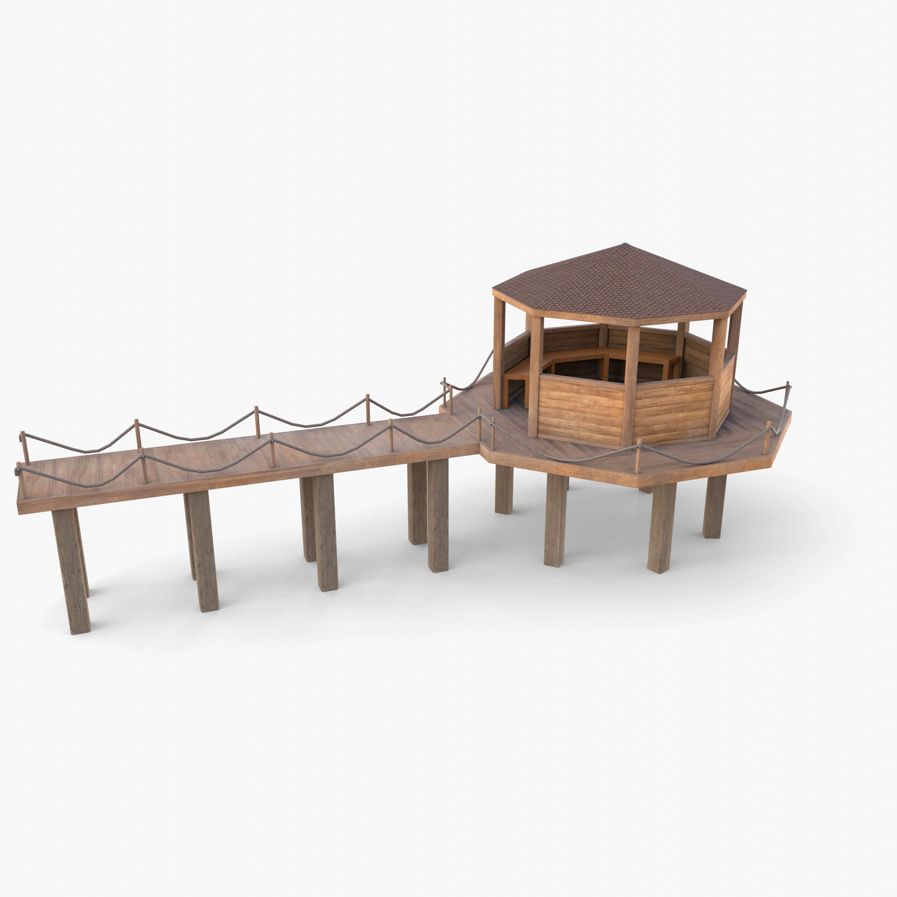 Pontoon Dock V4 - 3D Model by dragosburian