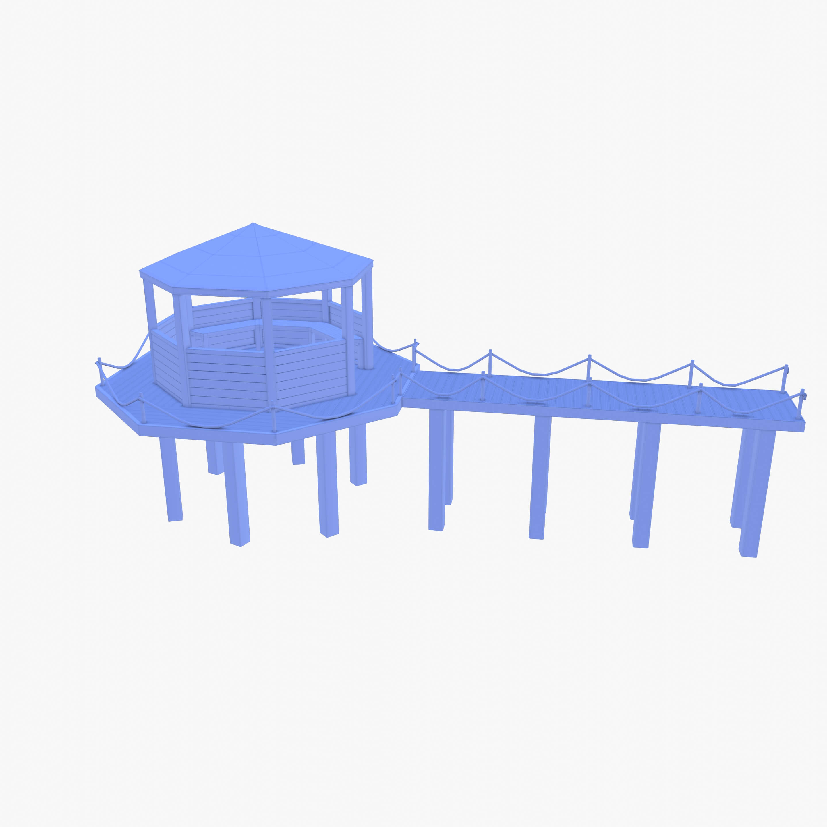 Pontoon Dock V4 - 3D Model by dragosburian