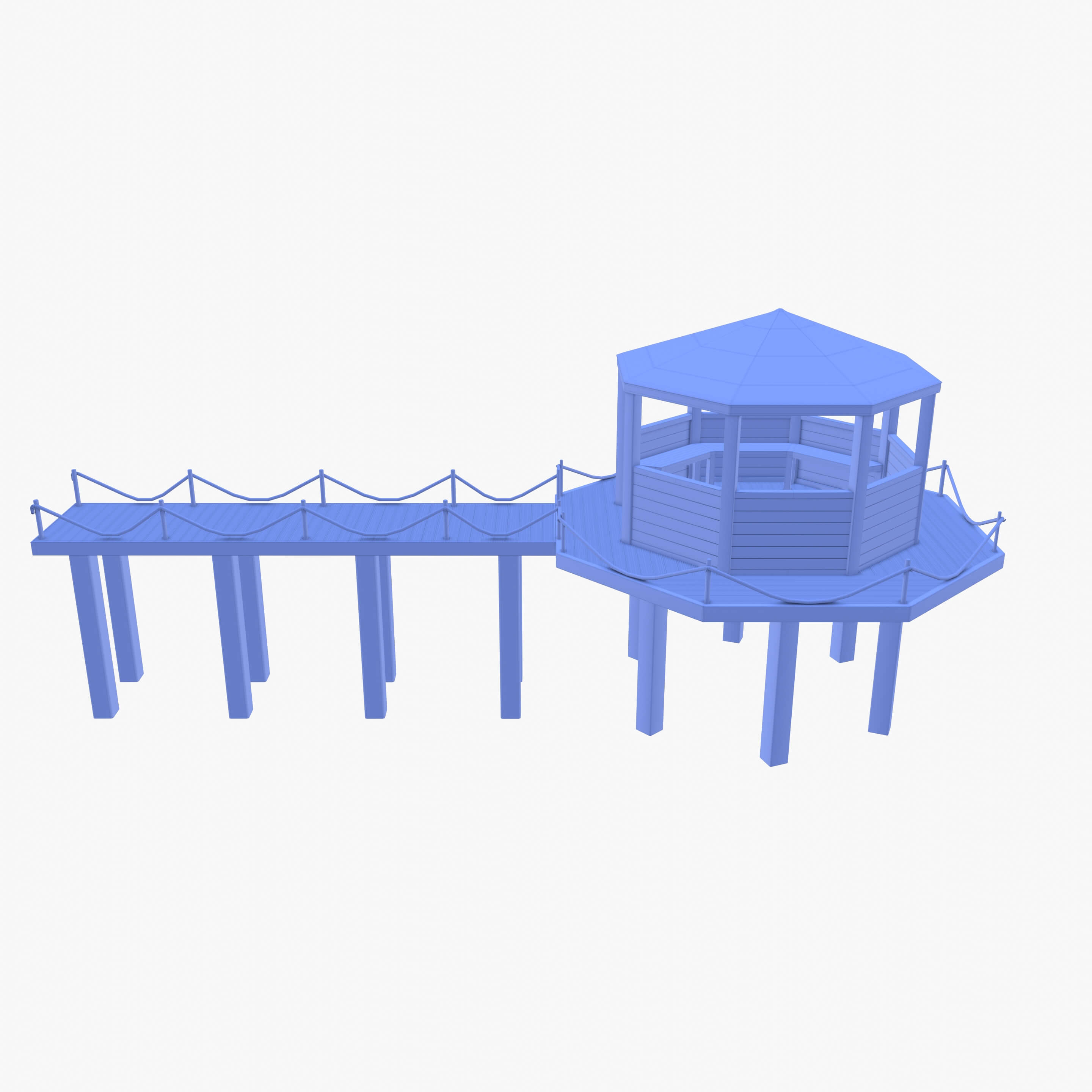 Pontoon Dock V4 - 3D Model by dragosburian