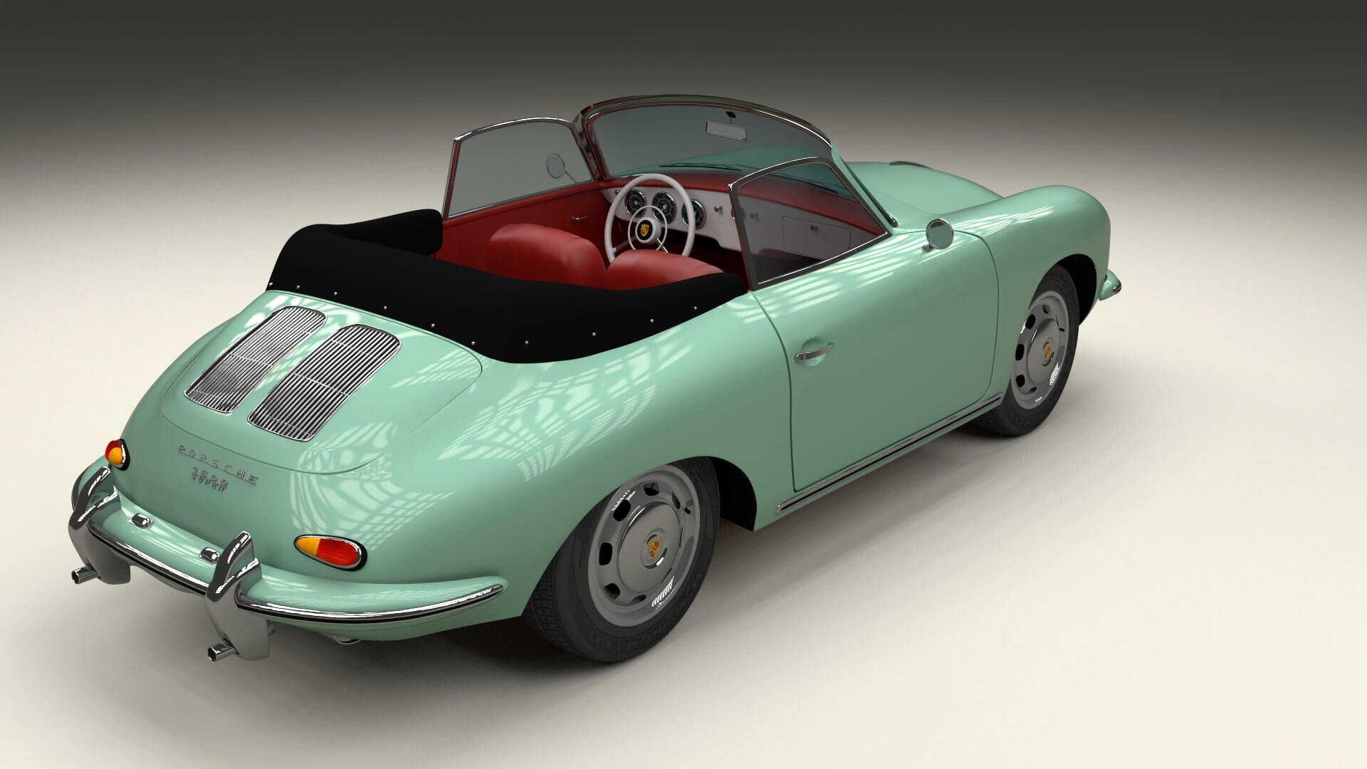Porsche 356 Convertible - 3D Model by dragosburian