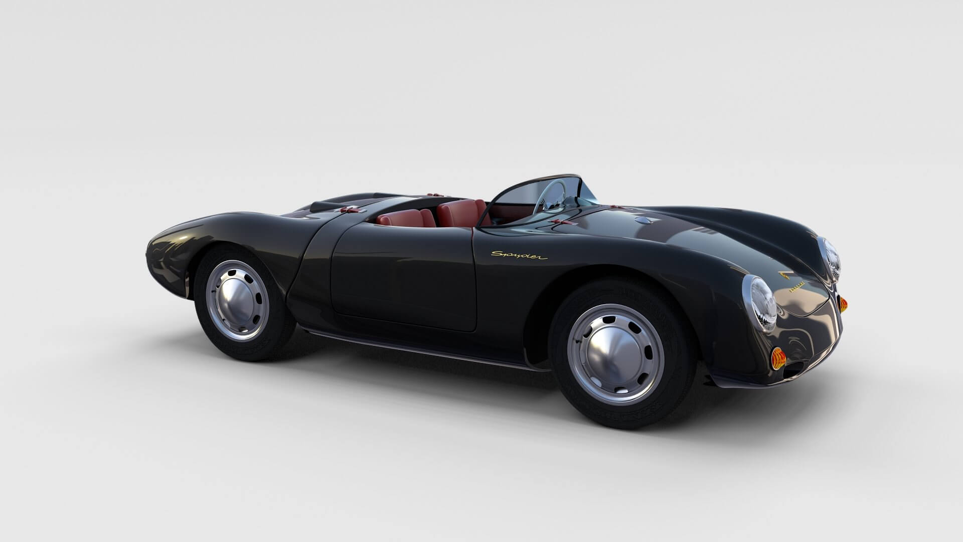 Porsche 550 Spyder Black Rev - 3D Model by dragosburian