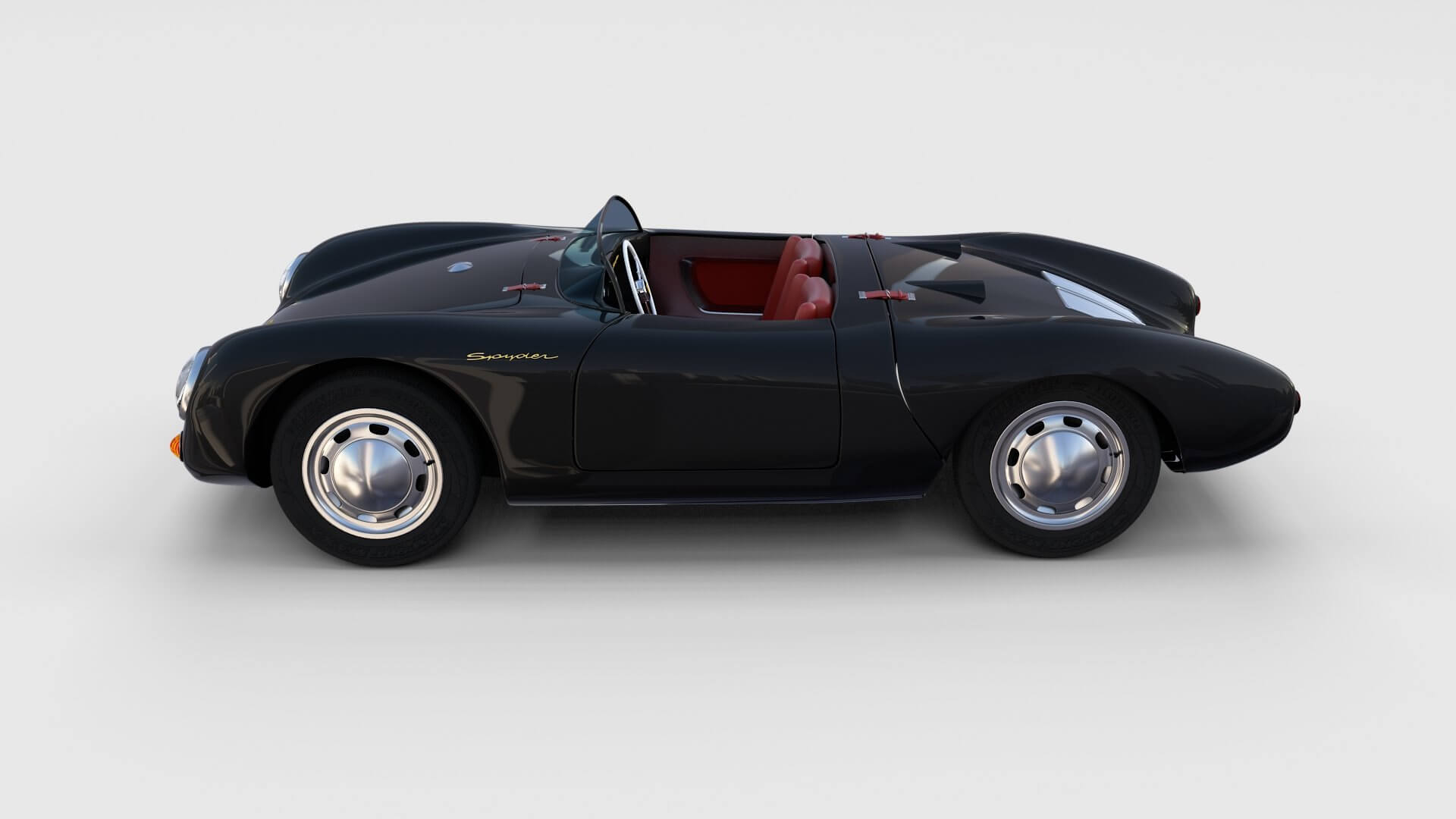 Porsche 550 Spyder Black Rev - 3D Model by dragosburian