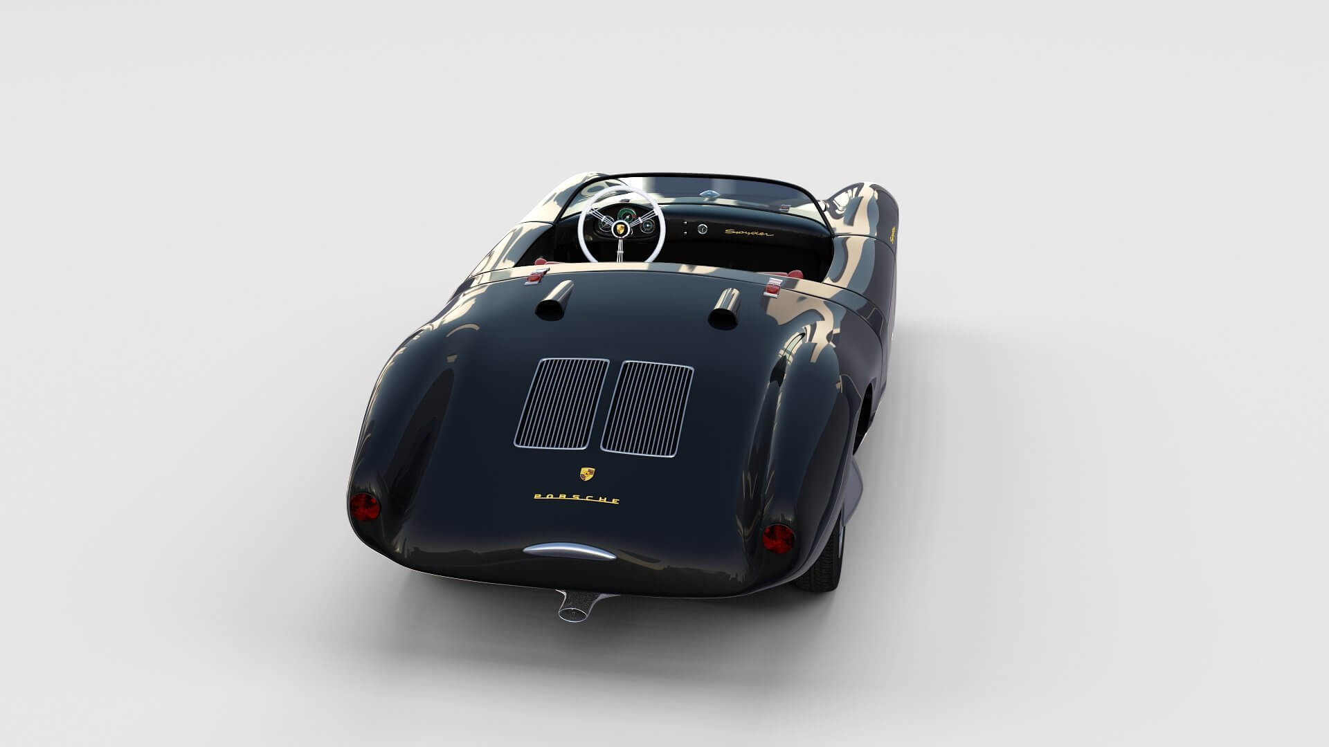 Porsche 550 Spyder Black Rev - 3D Model by dragosburian