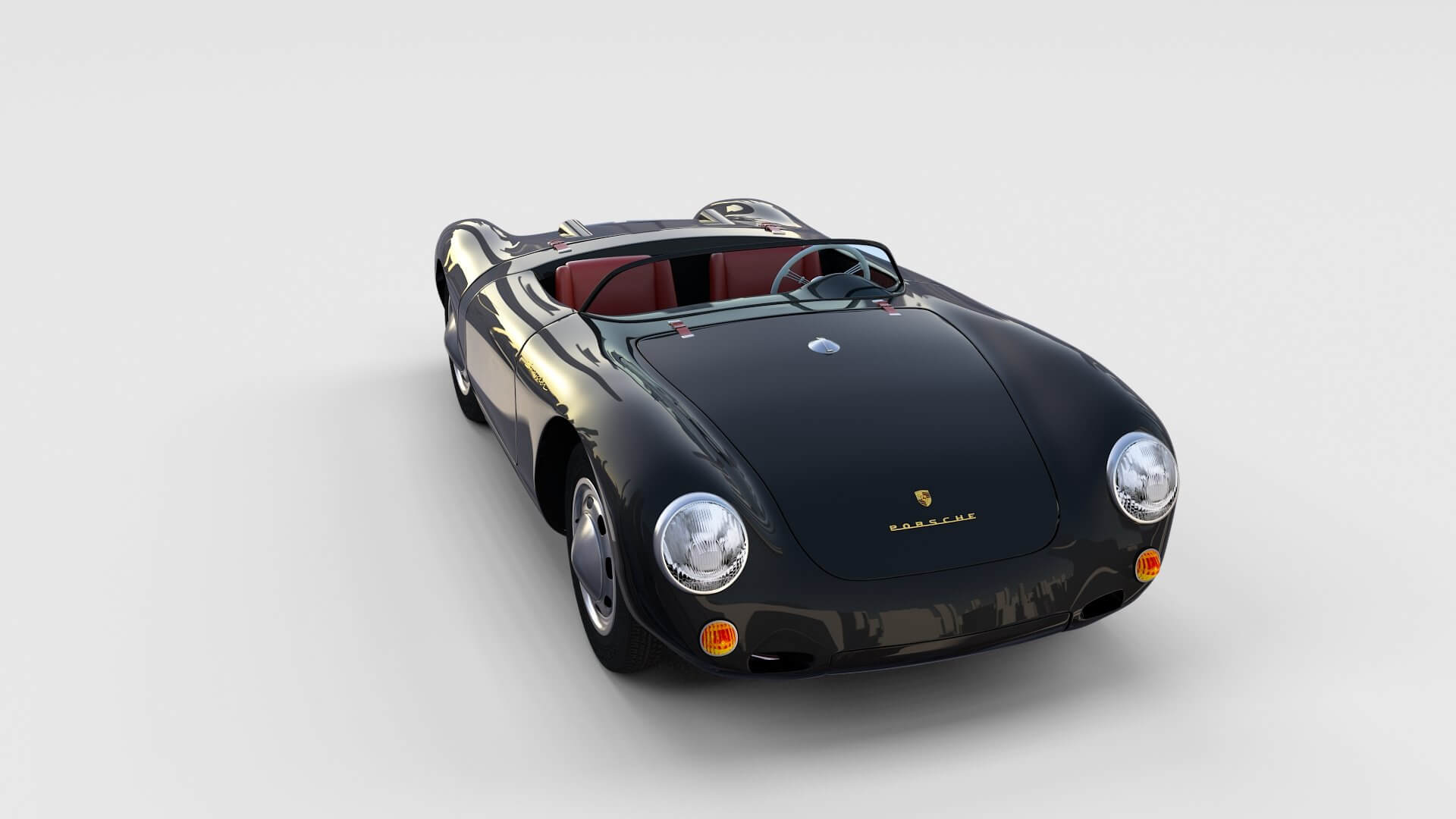 Porsche 550 Spyder Black Rev - 3D Model by dragosburian