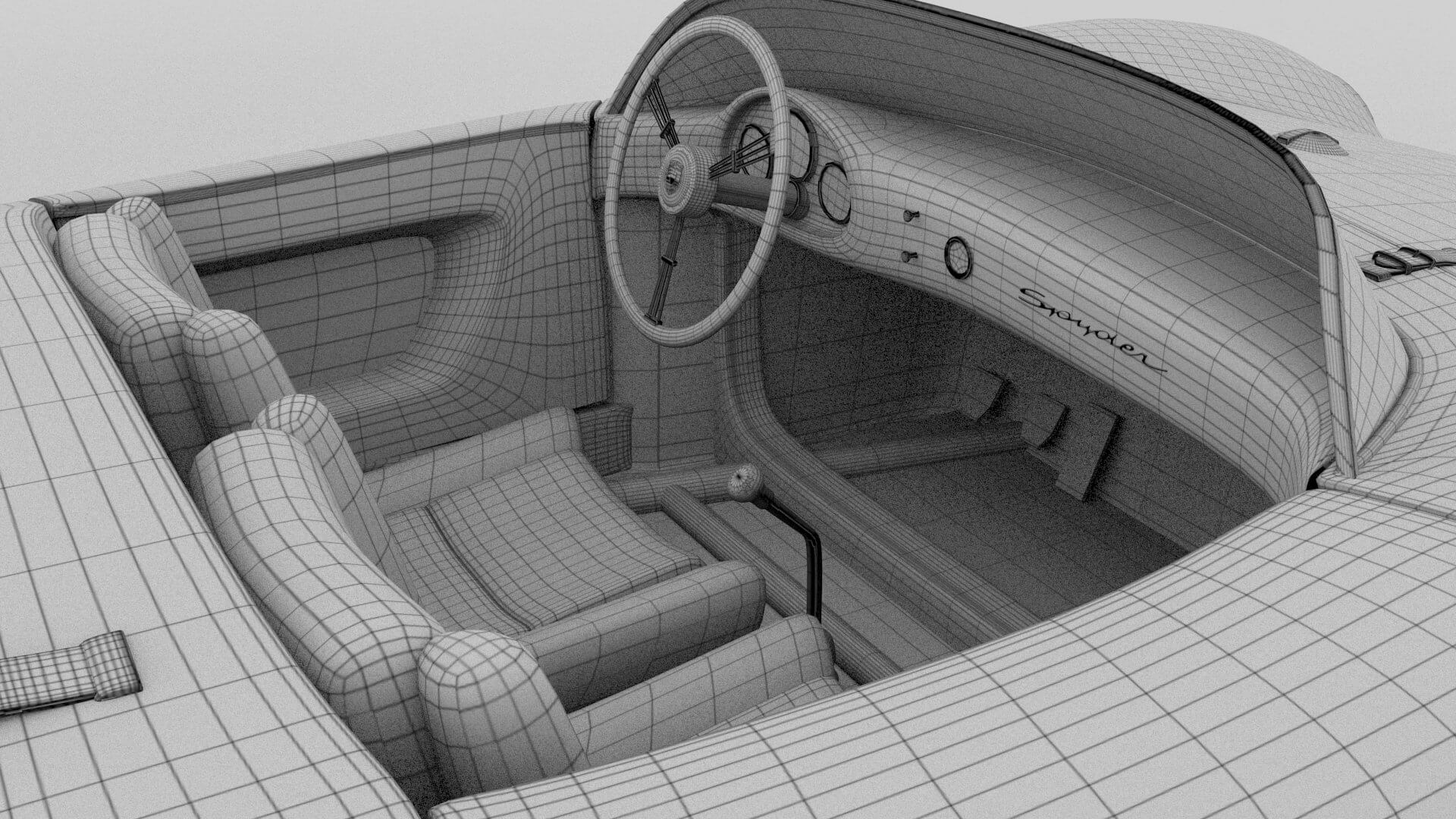 Porsche 550 Spyder Black Rev - 3D Model by dragosburian