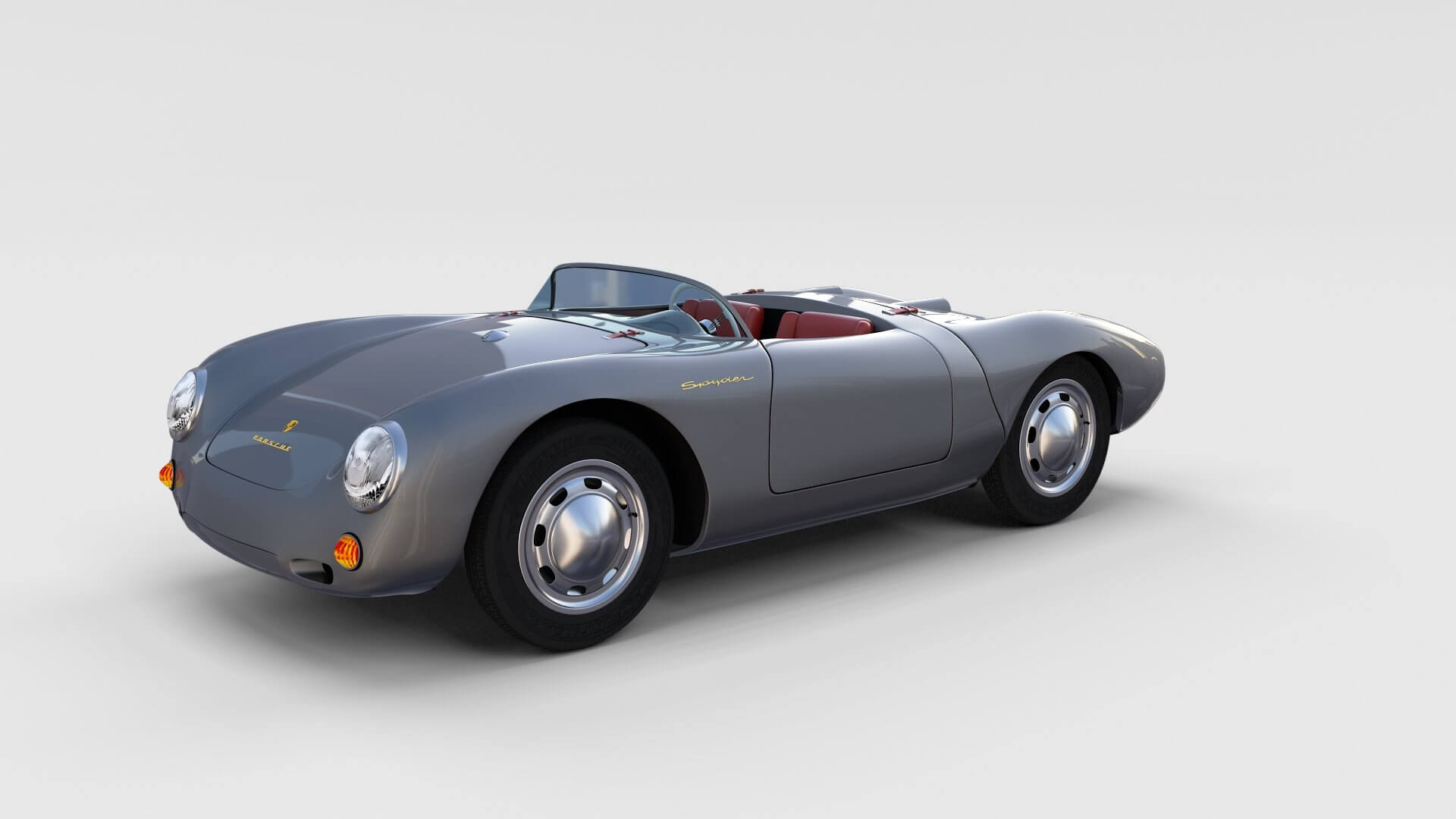 Porsche 550 Spyder Gray Rev - 3D Model by dragosburian