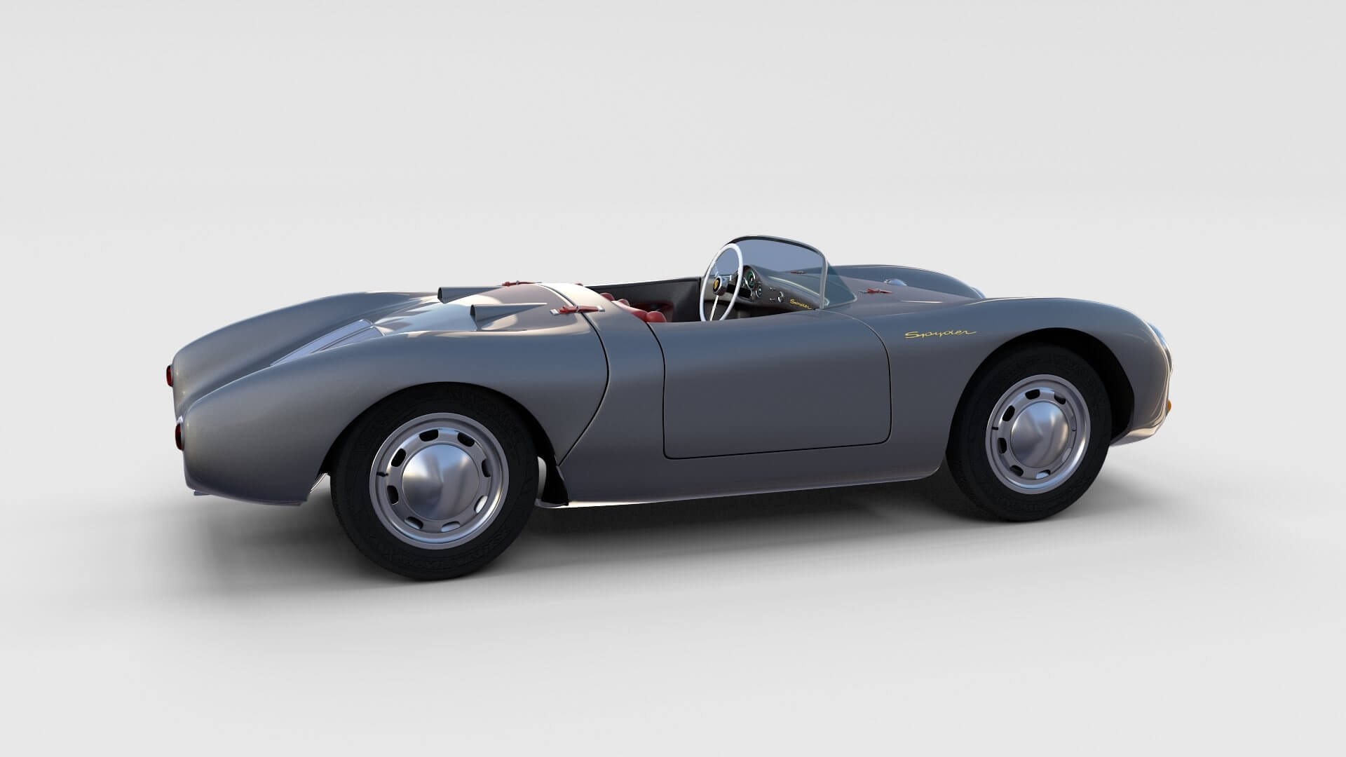 Porsche 550 Spyder Gray Rev - 3D Model by dragosburian