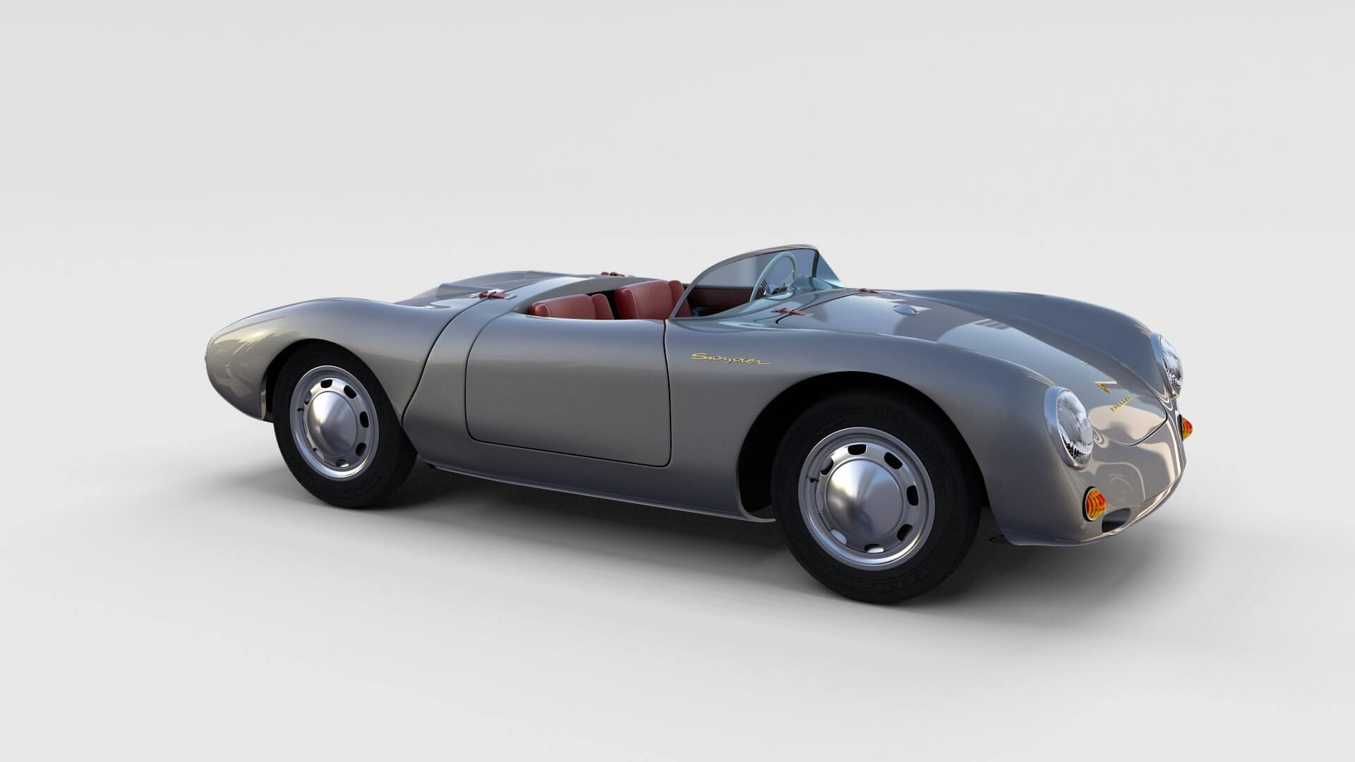 Porsche 550 Spyder Gray Rev - 3D Model by dragosburian