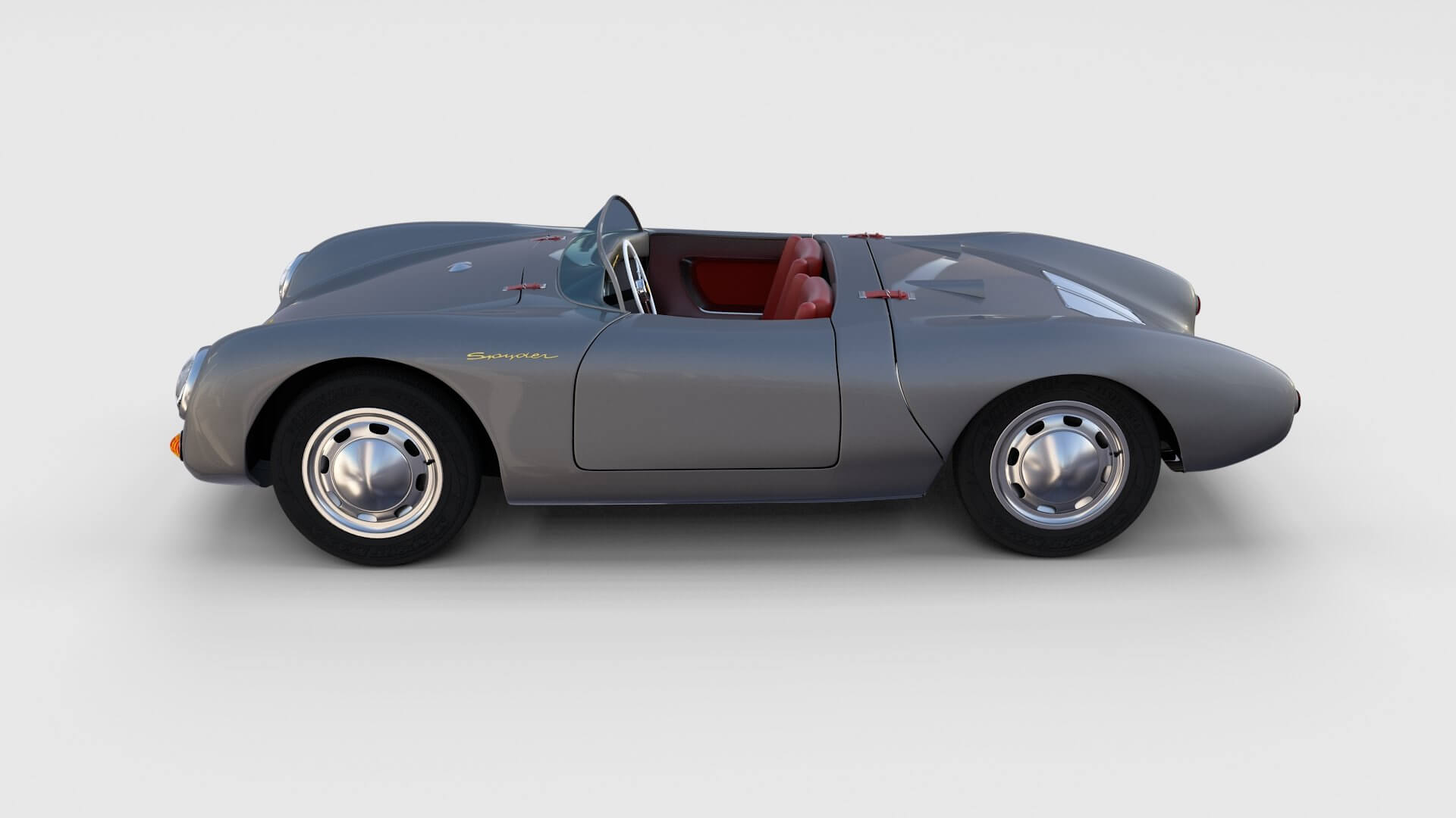 Porsche 550 Spyder Gray Rev - 3D Model by dragosburian