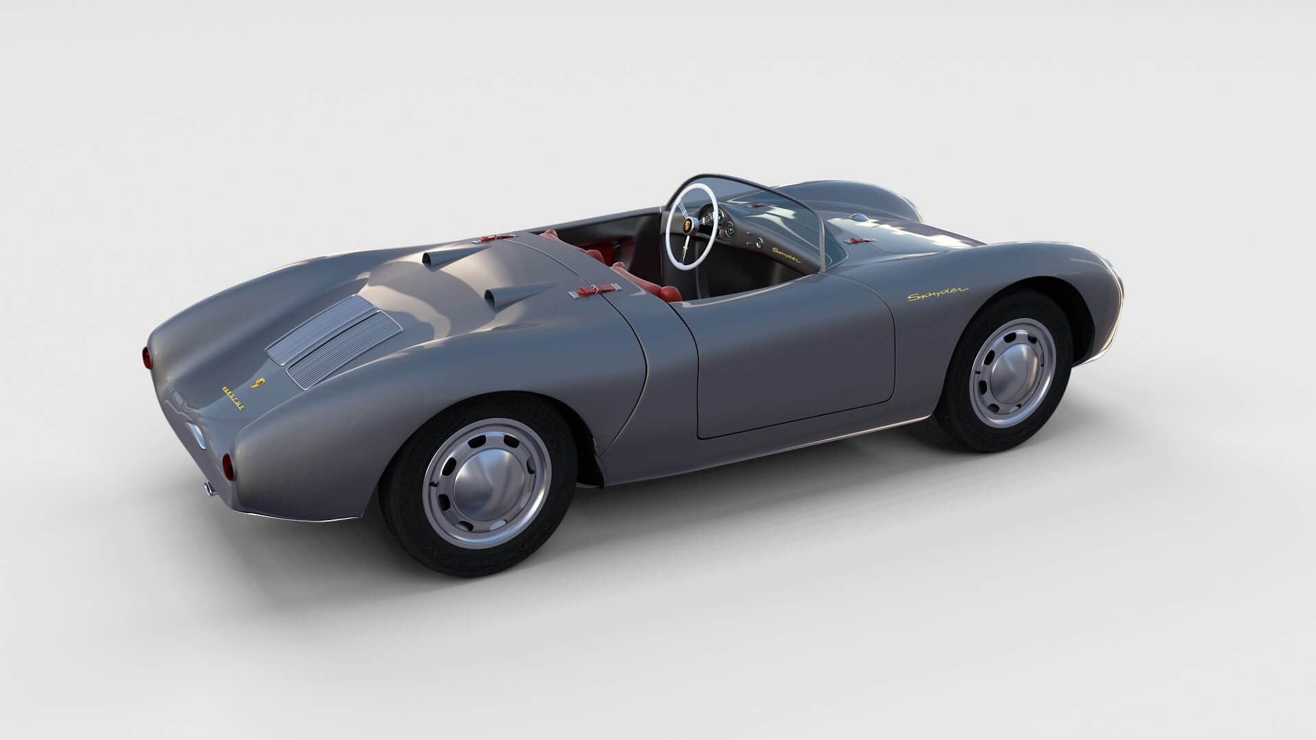 Porsche 550 Spyder Gray Rev - 3D Model by dragosburian