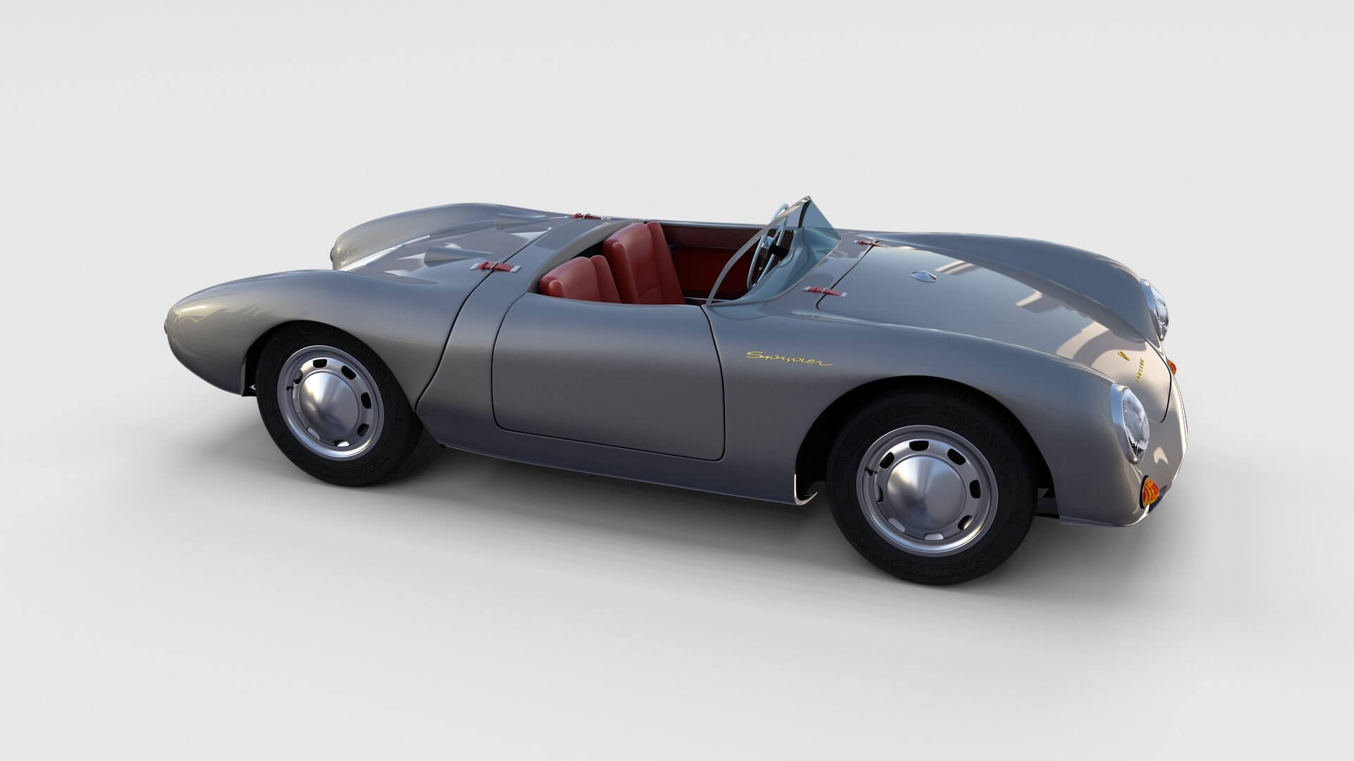Porsche 550 Spyder Gray Rev - 3D Model by dragosburian