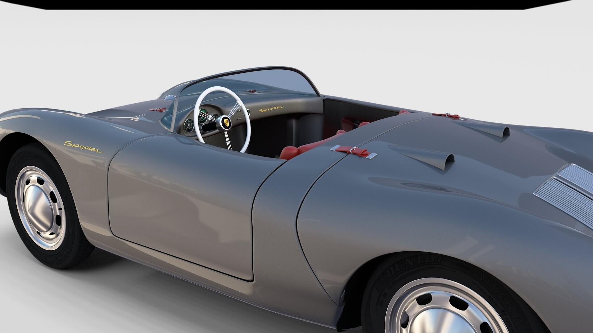 Porsche 550 Spyder Gray Rev - 3D Model by dragosburian