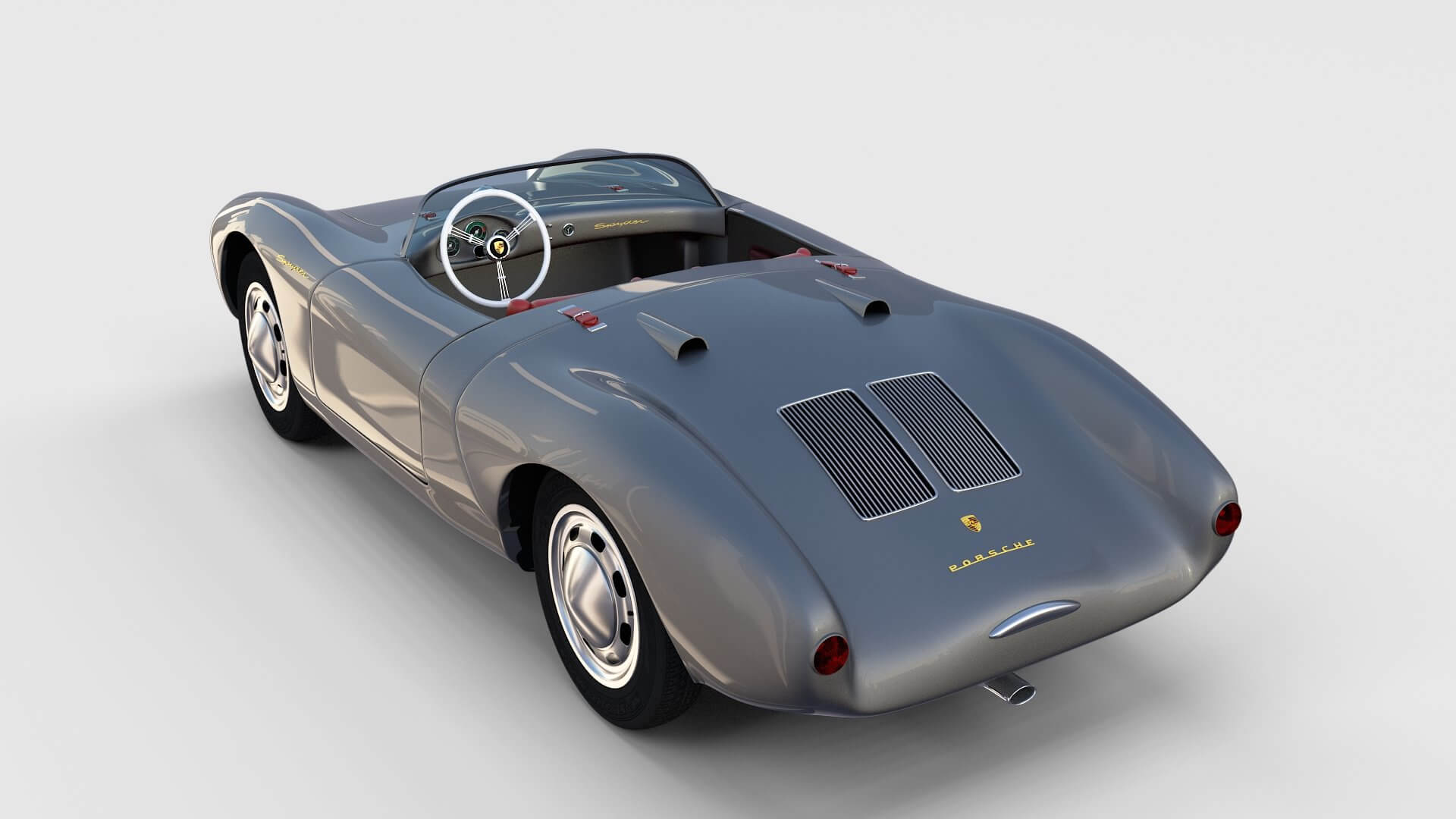 Porsche 550 Spyder Gray Rev - 3D Model by dragosburian
