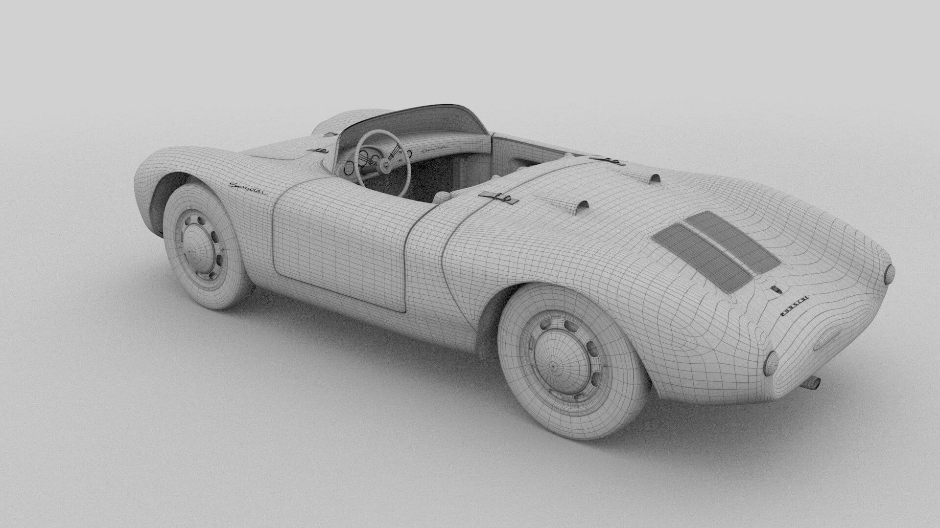 Porsche 550 Spyder Gray Rev - 3D Model by dragosburian
