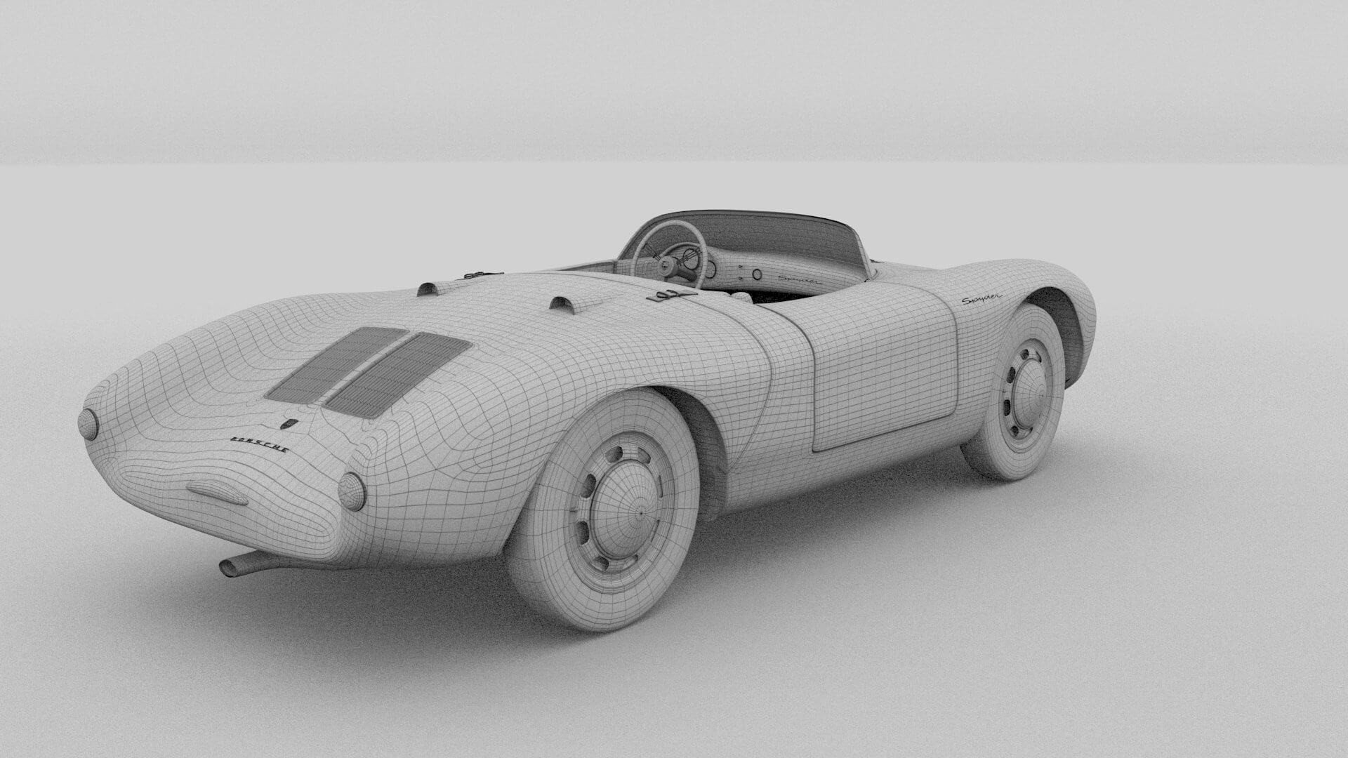 Porsche 550 Spyder Gray Rev - 3D Model by dragosburian