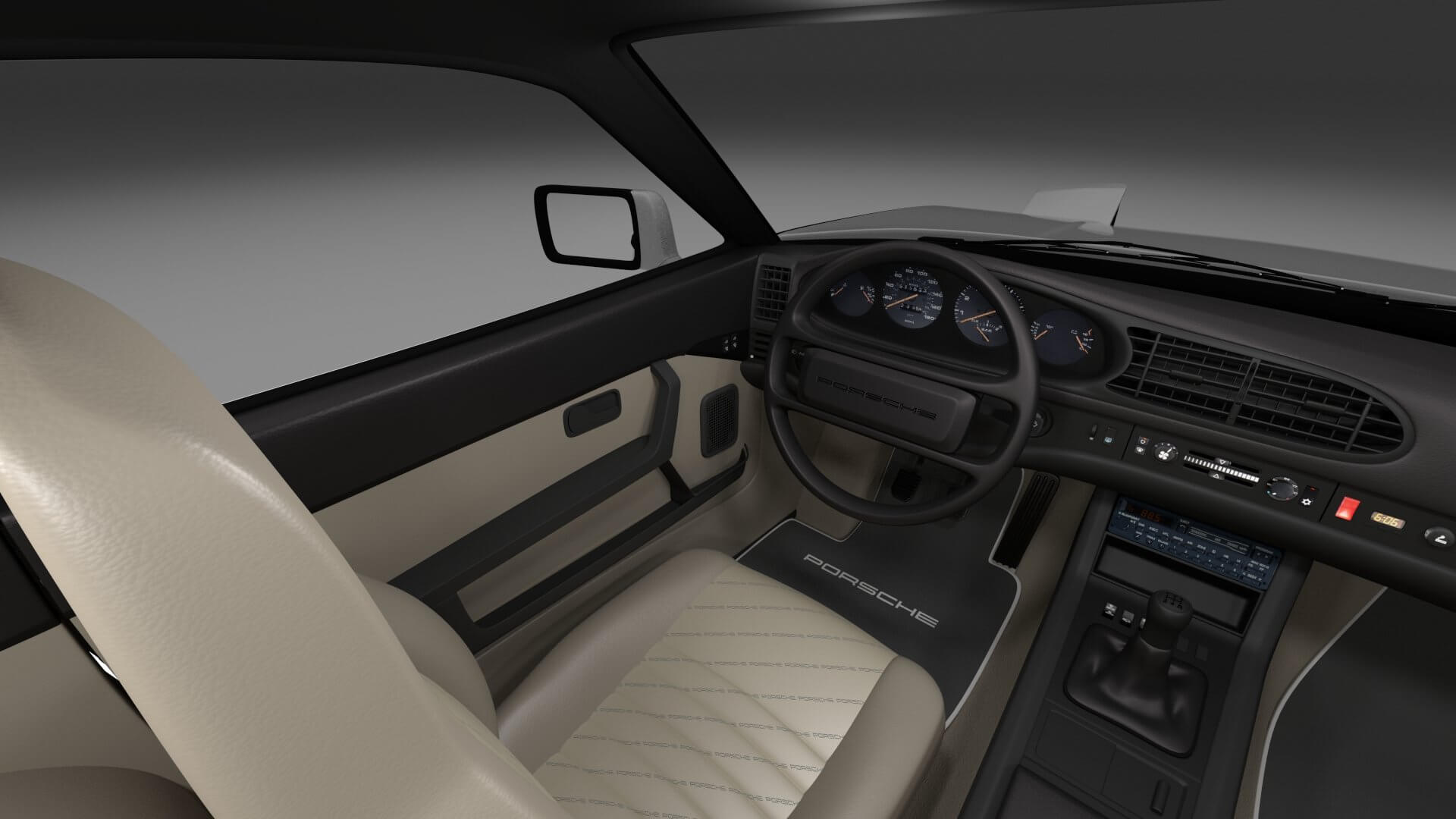 Porsche 944 S2 with Interior Rev - 3D Model by dragosburian