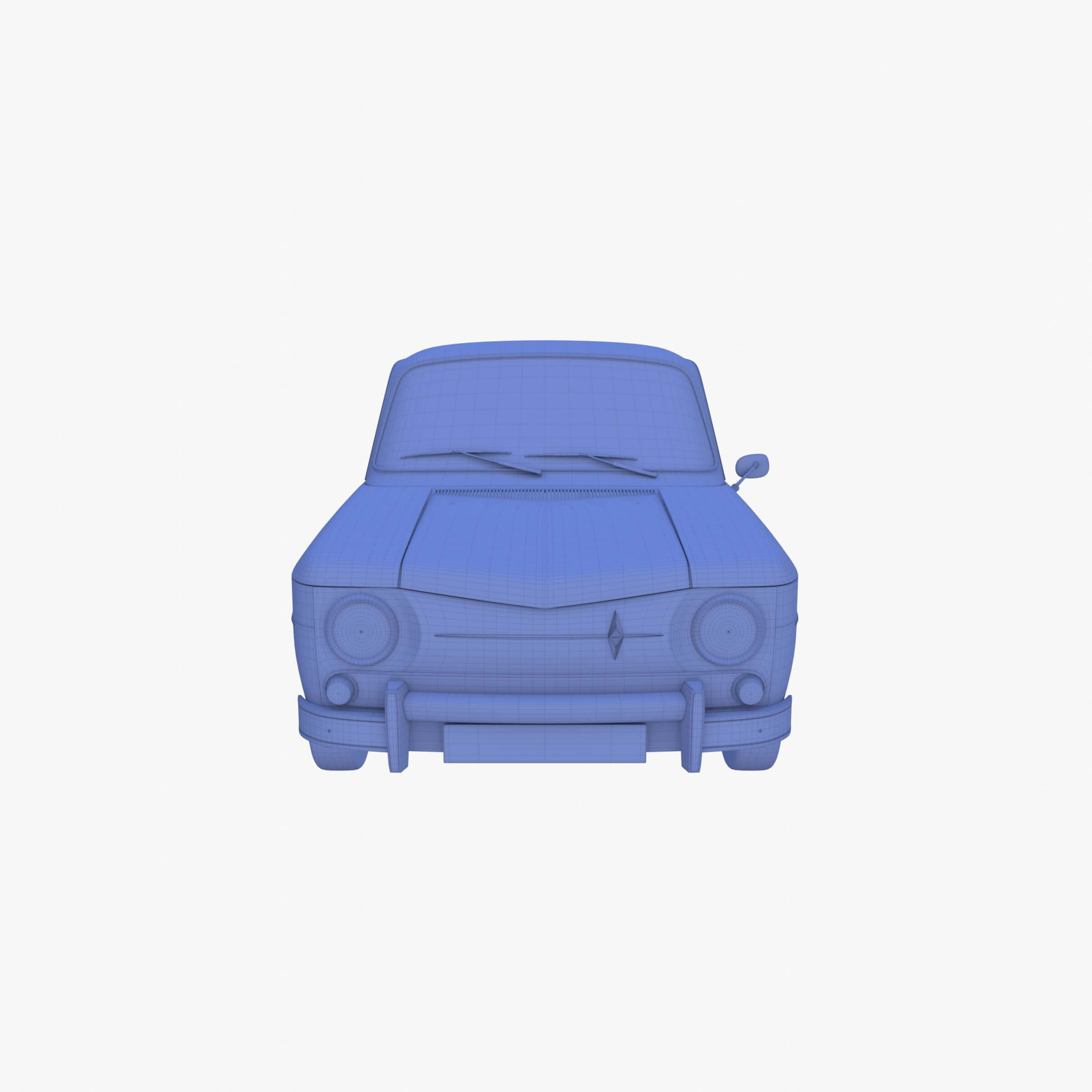Renault 8 Light Blue - 3D Model by dragosburian