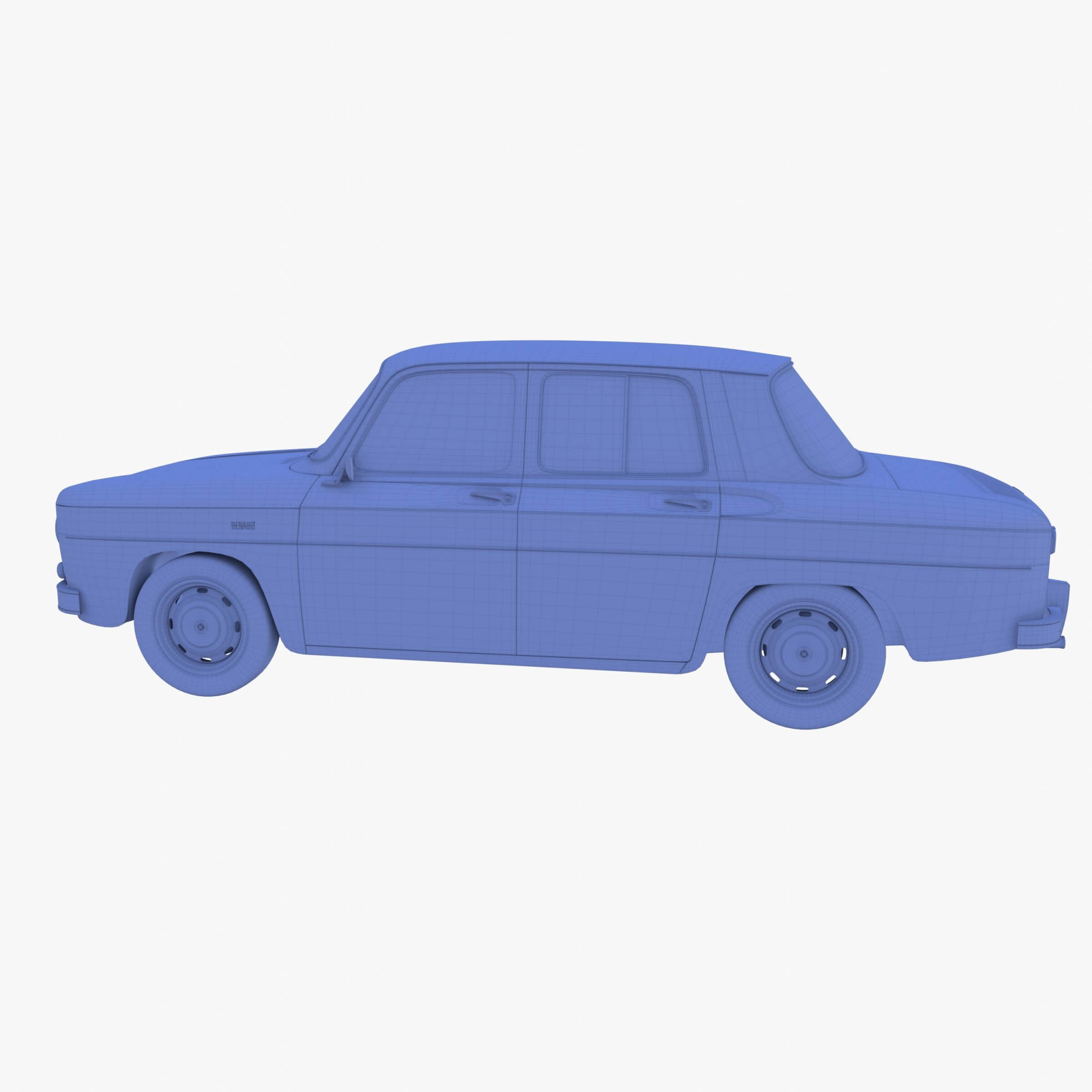 Renault 8 Red - 3D Model by dragosburian