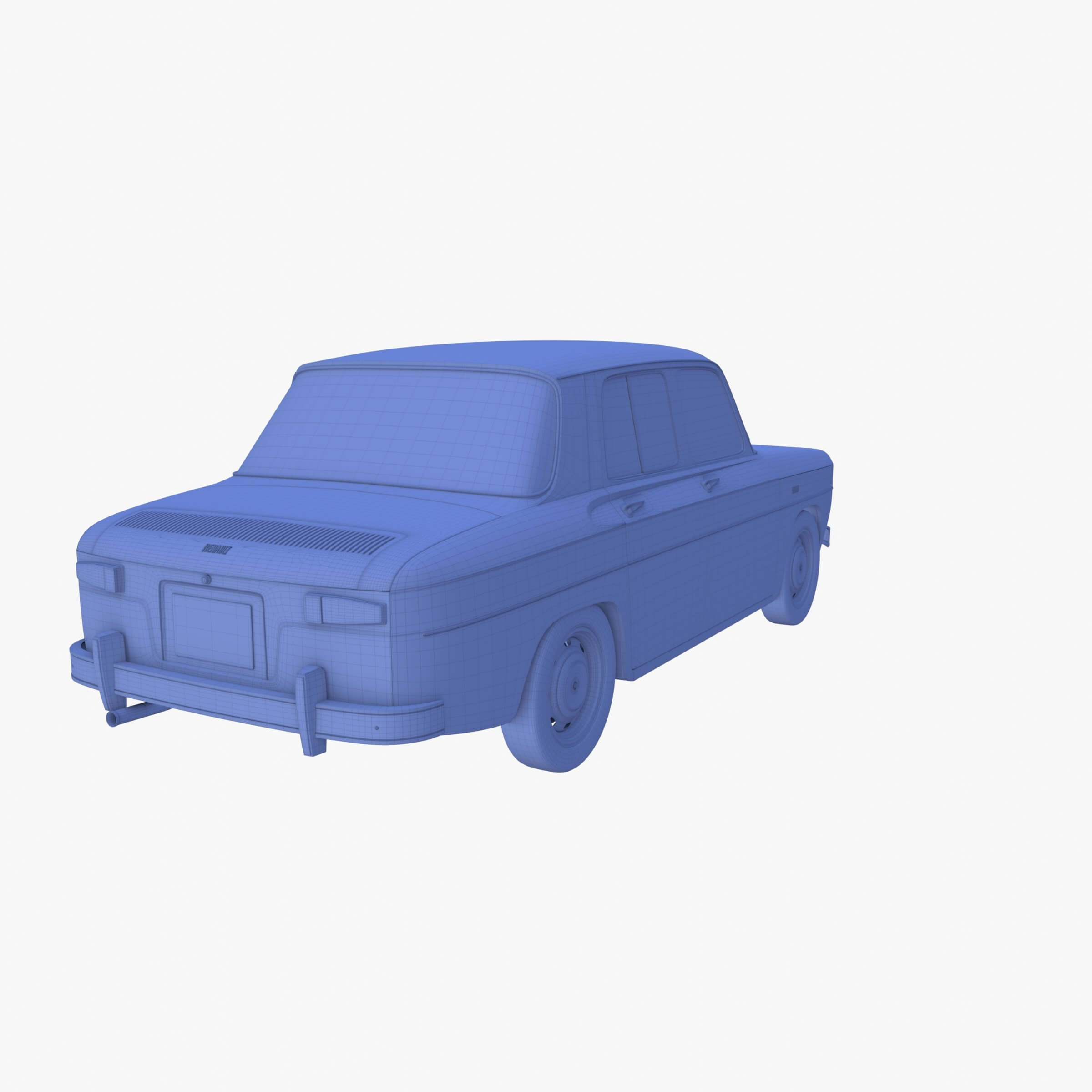 Renault 8 Red - 3D Model by dragosburian
