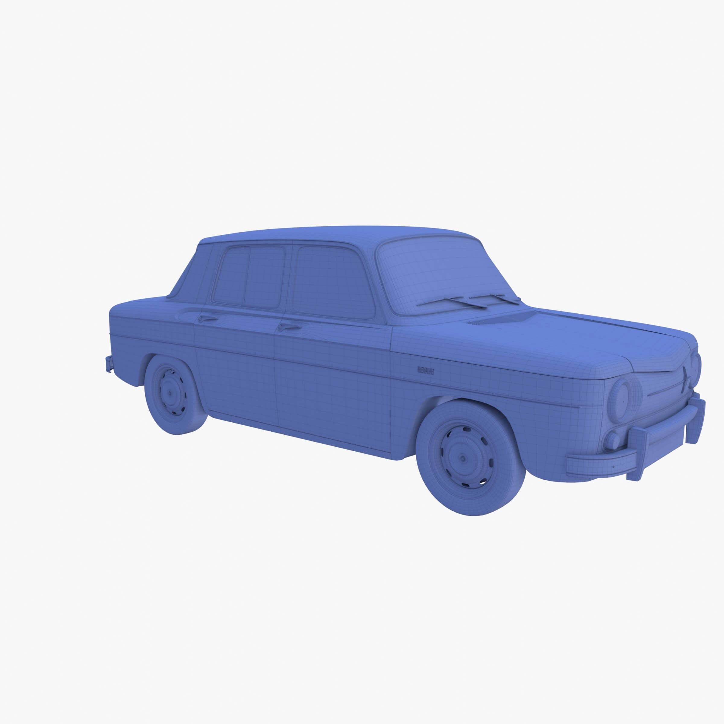 Renault 8 Red - 3D Model by dragosburian