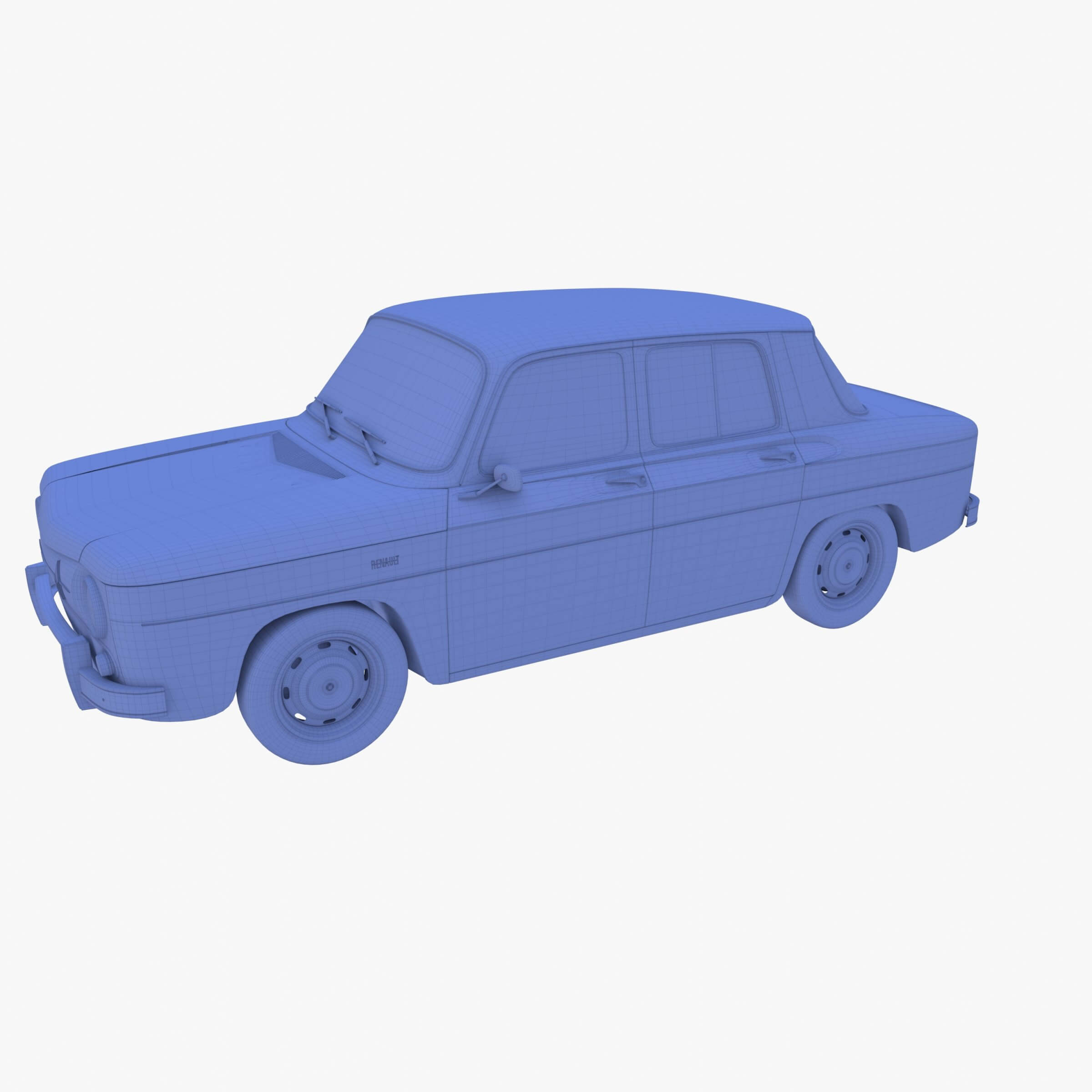 Renault 8 Red - 3D Model by dragosburian