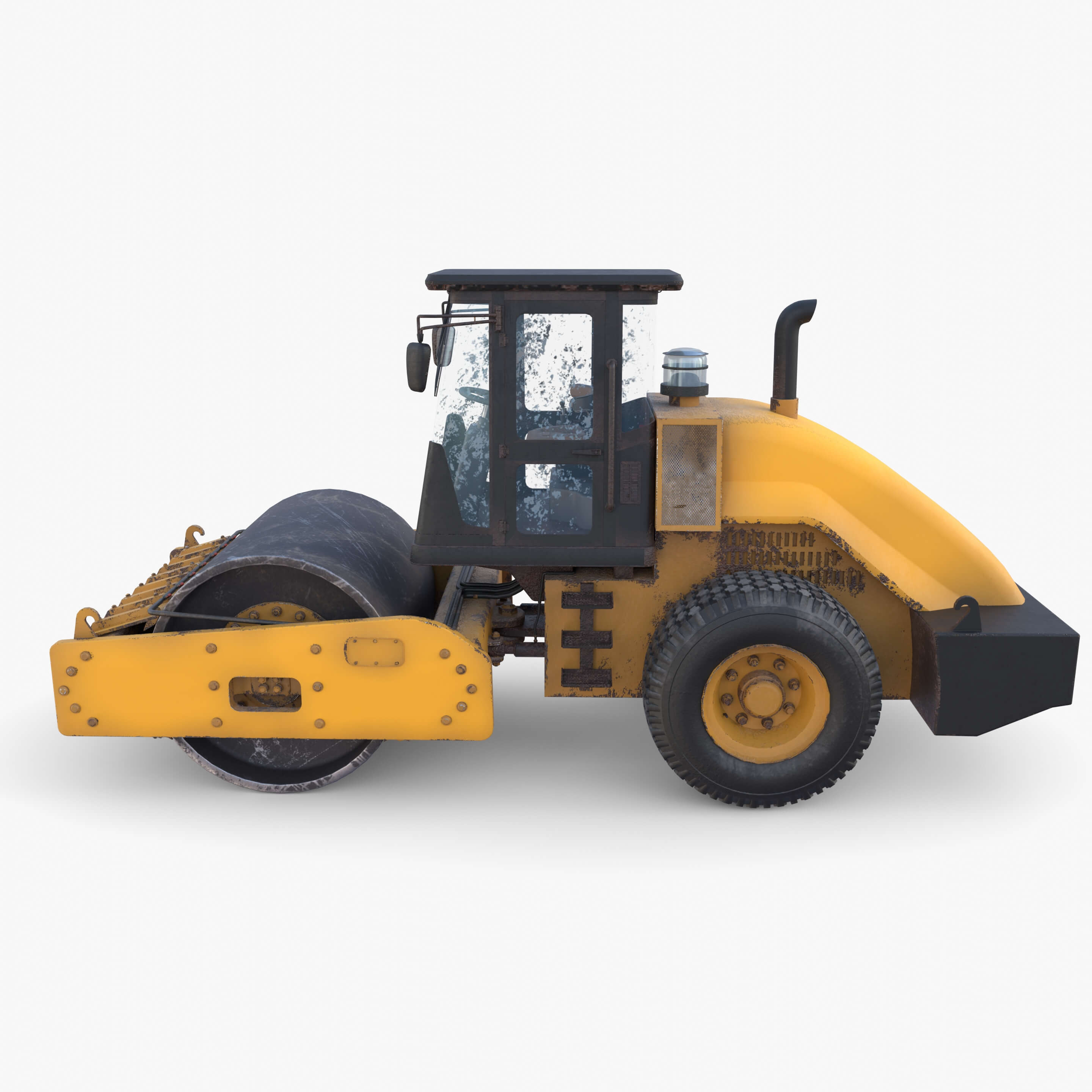 Road Roller V1 - 3D Model by dragosburian