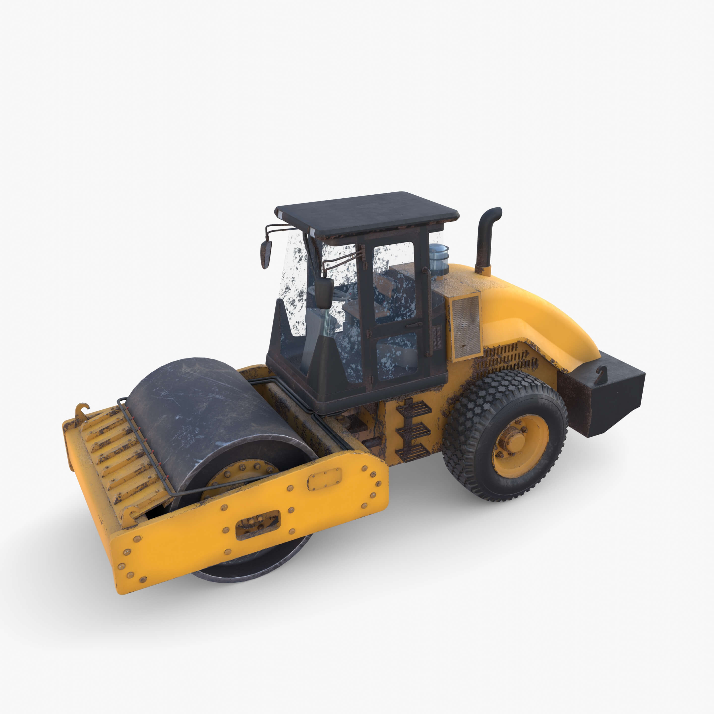 Road Roller V1 - 3D Model by dragosburian