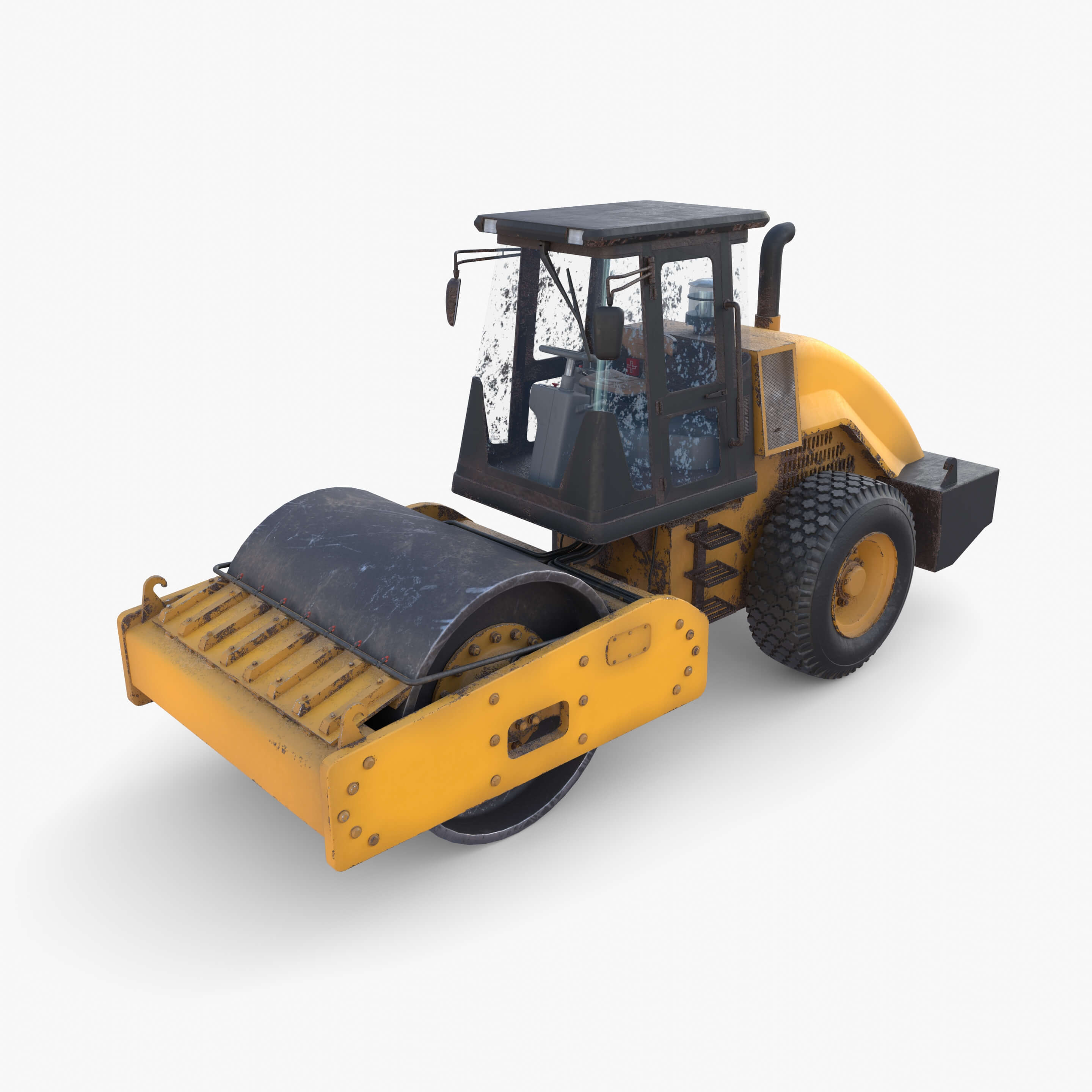 Road Roller V1 - 3D Model by dragosburian