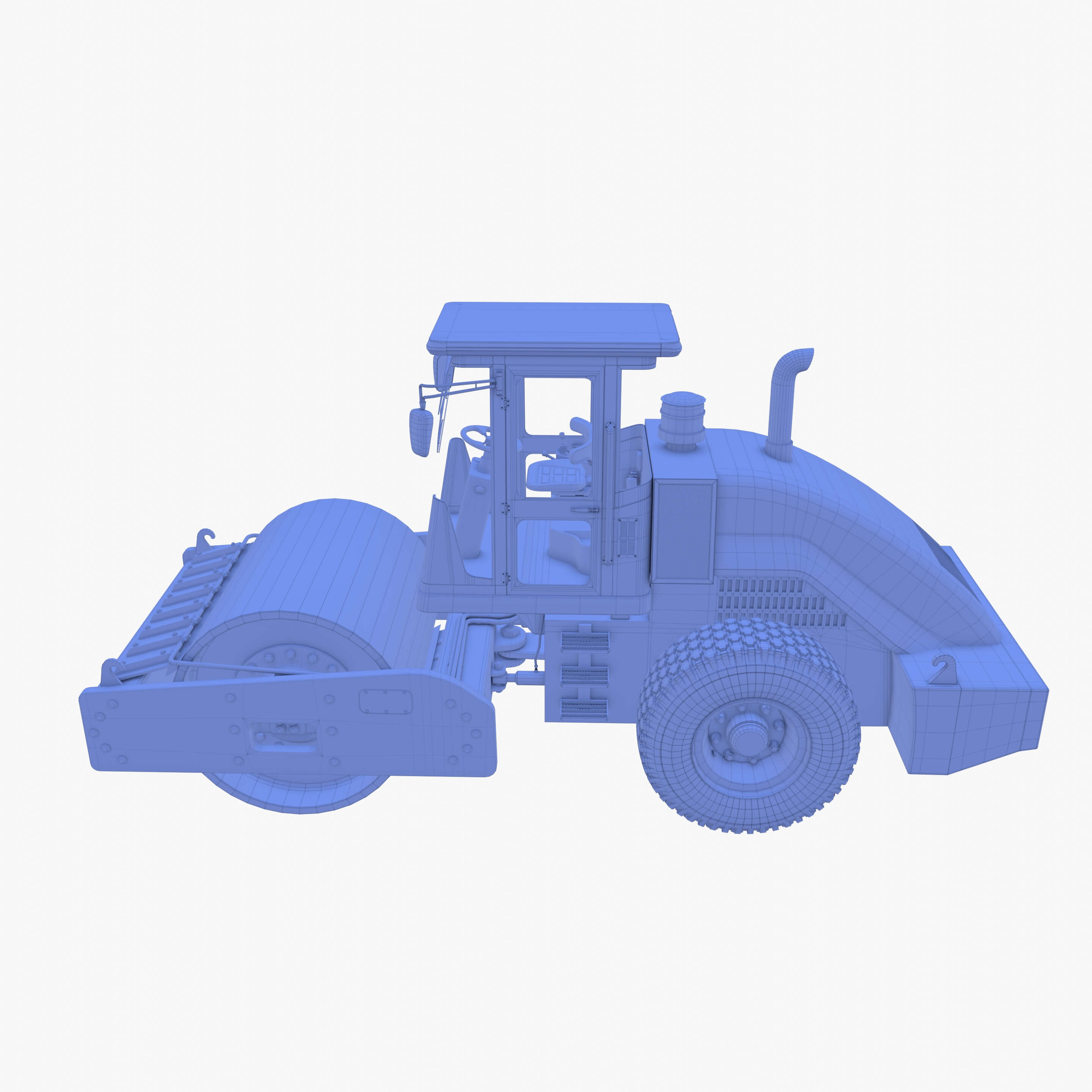 Road Roller V1 - 3D Model by dragosburian