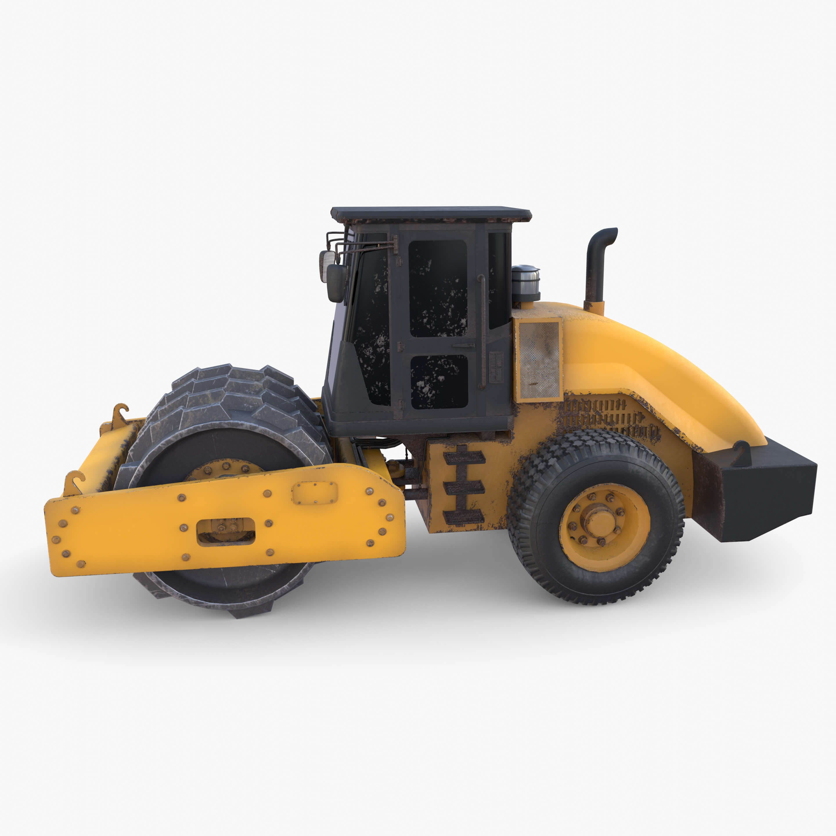 Road Roller V4 - 3D Model by dragosburian
