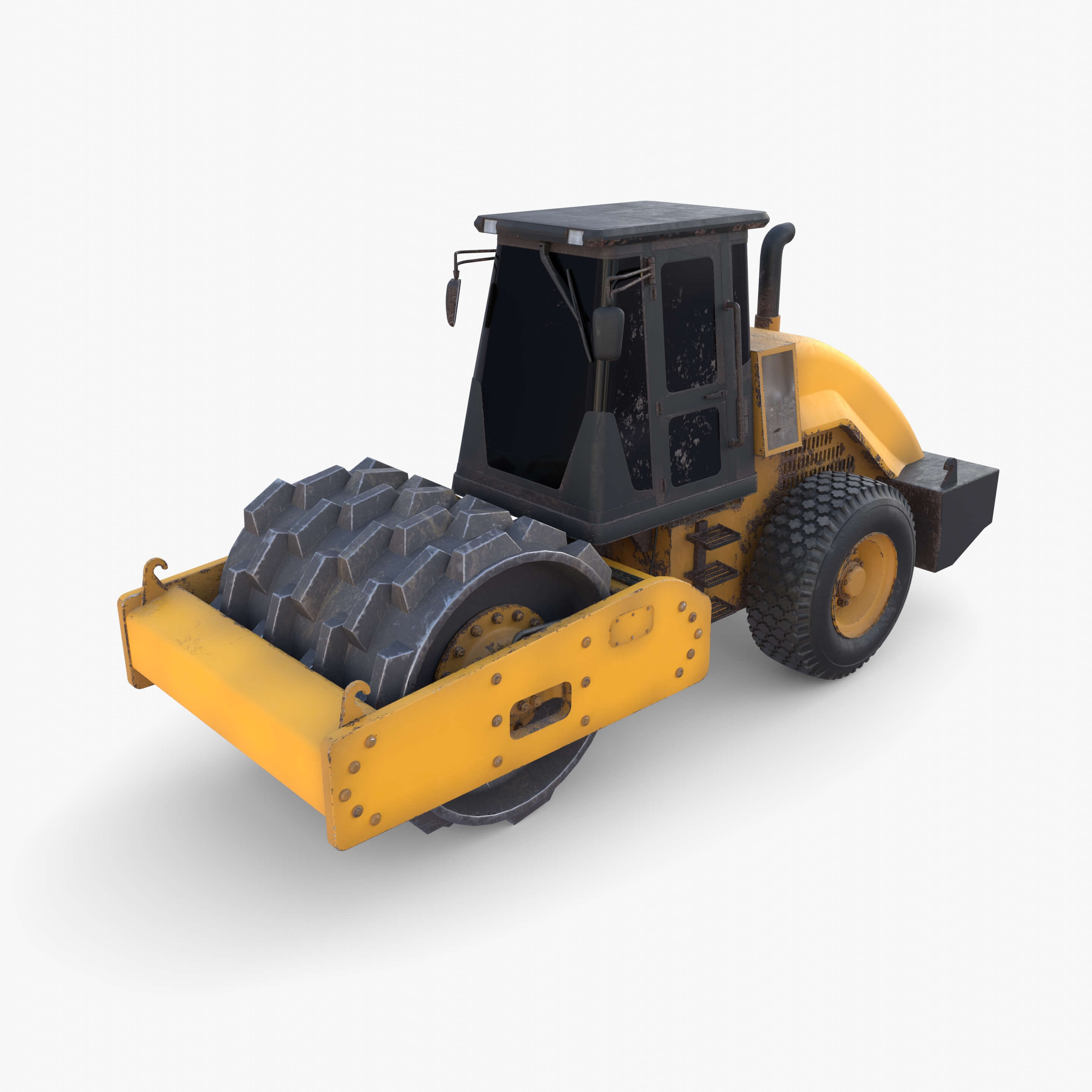 Road Roller V4 - 3D Model by dragosburian