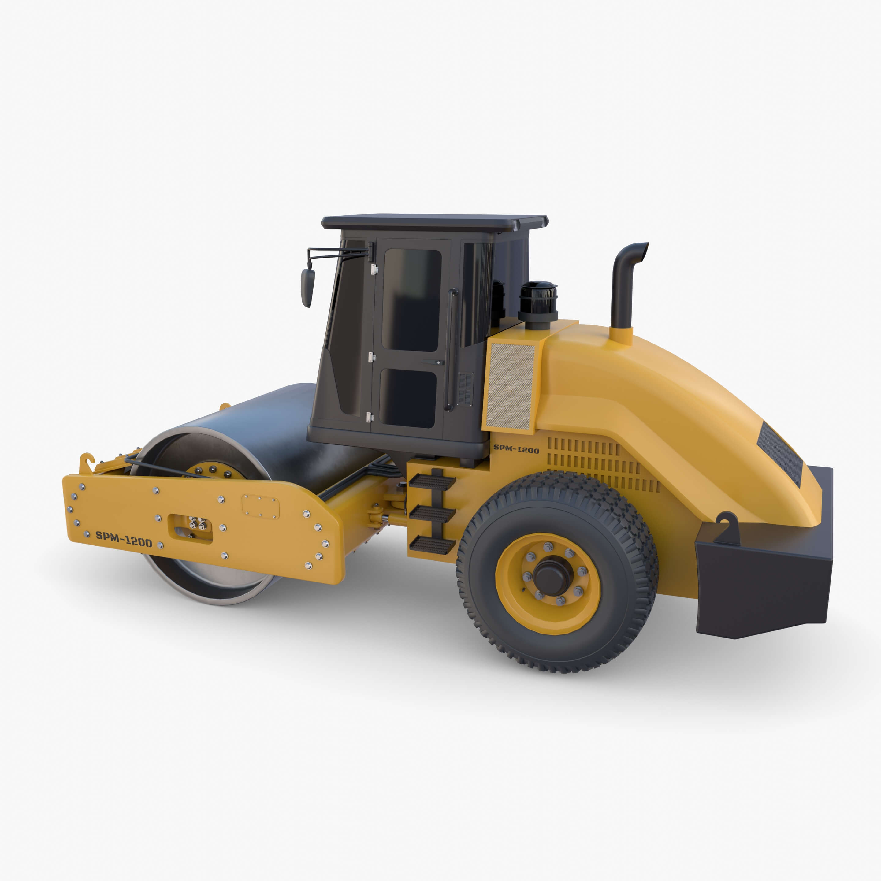 Road Roller V7 - 3D Model by dragosburian
