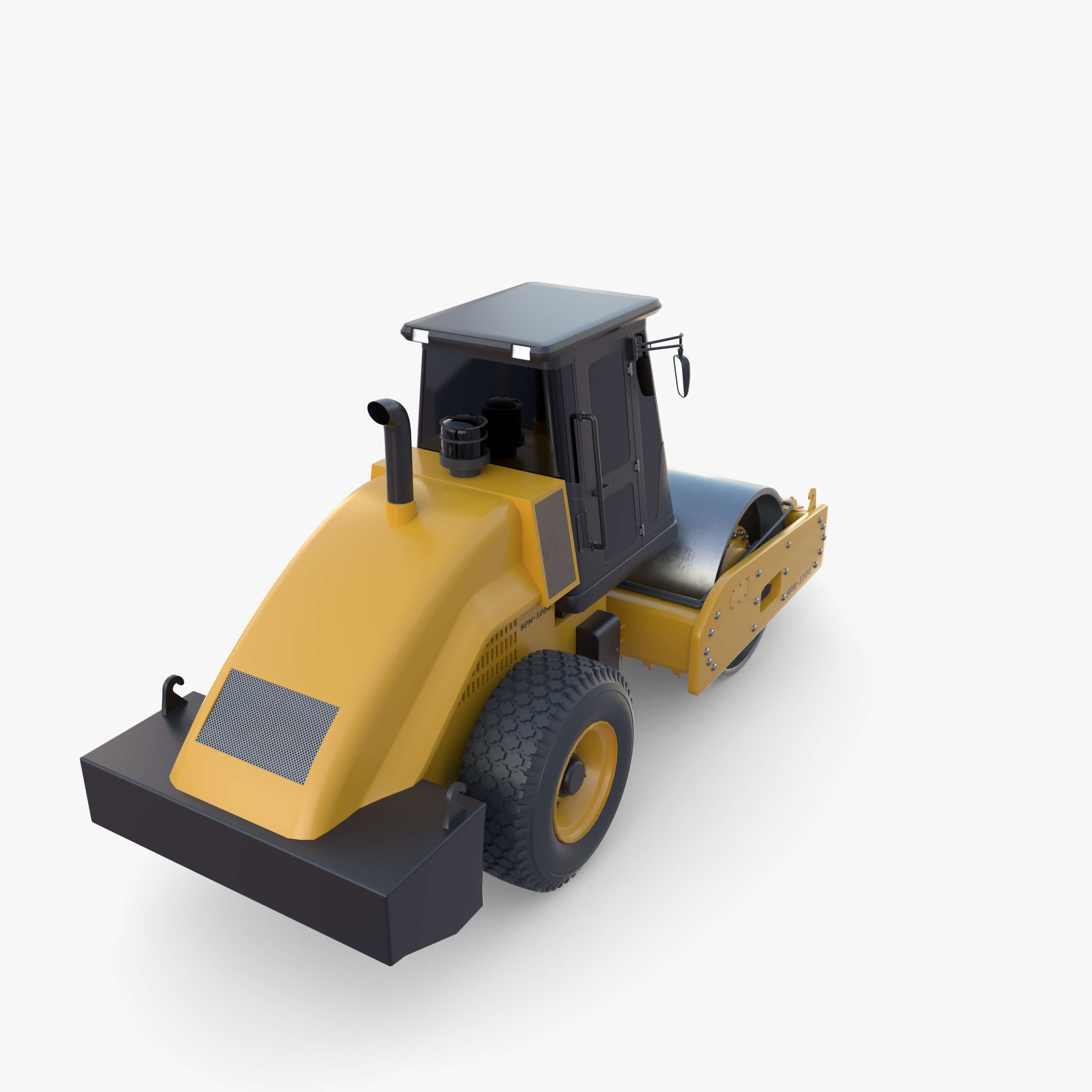 Road Roller V7 - 3D Model by dragosburian