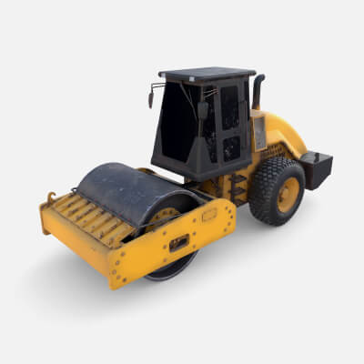 Road Roller V3 - 3D Model by dragosburian