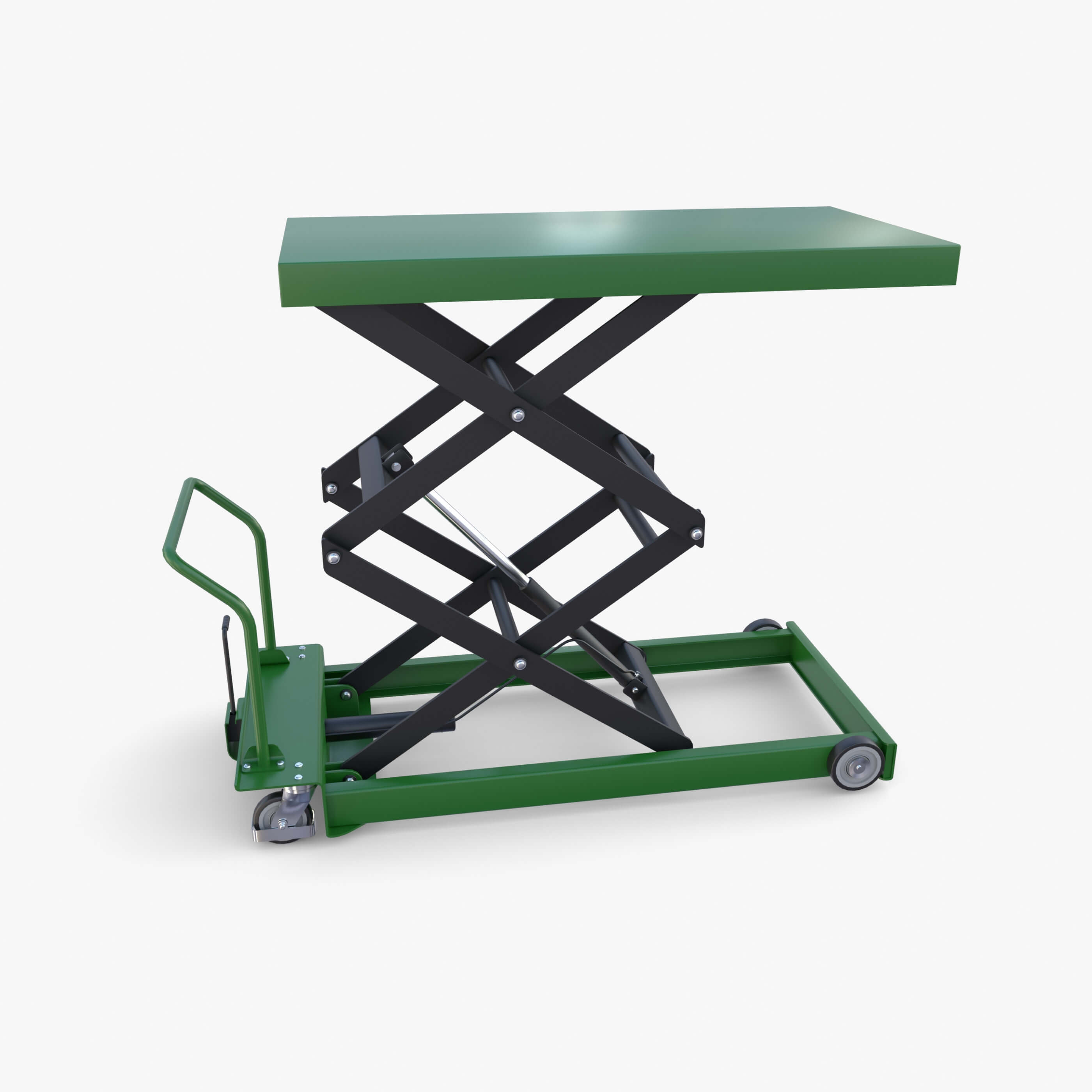 Scissor Lift Table Green - 3D Model by dragosburian