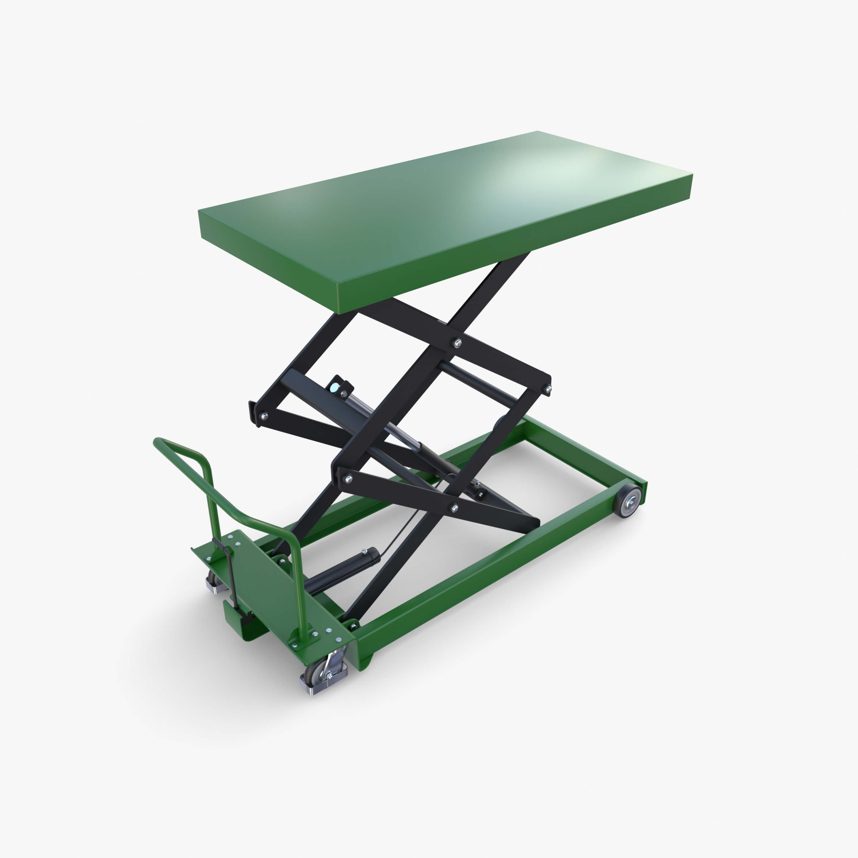 Scissor Lift Table Green - 3D Model by dragosburian