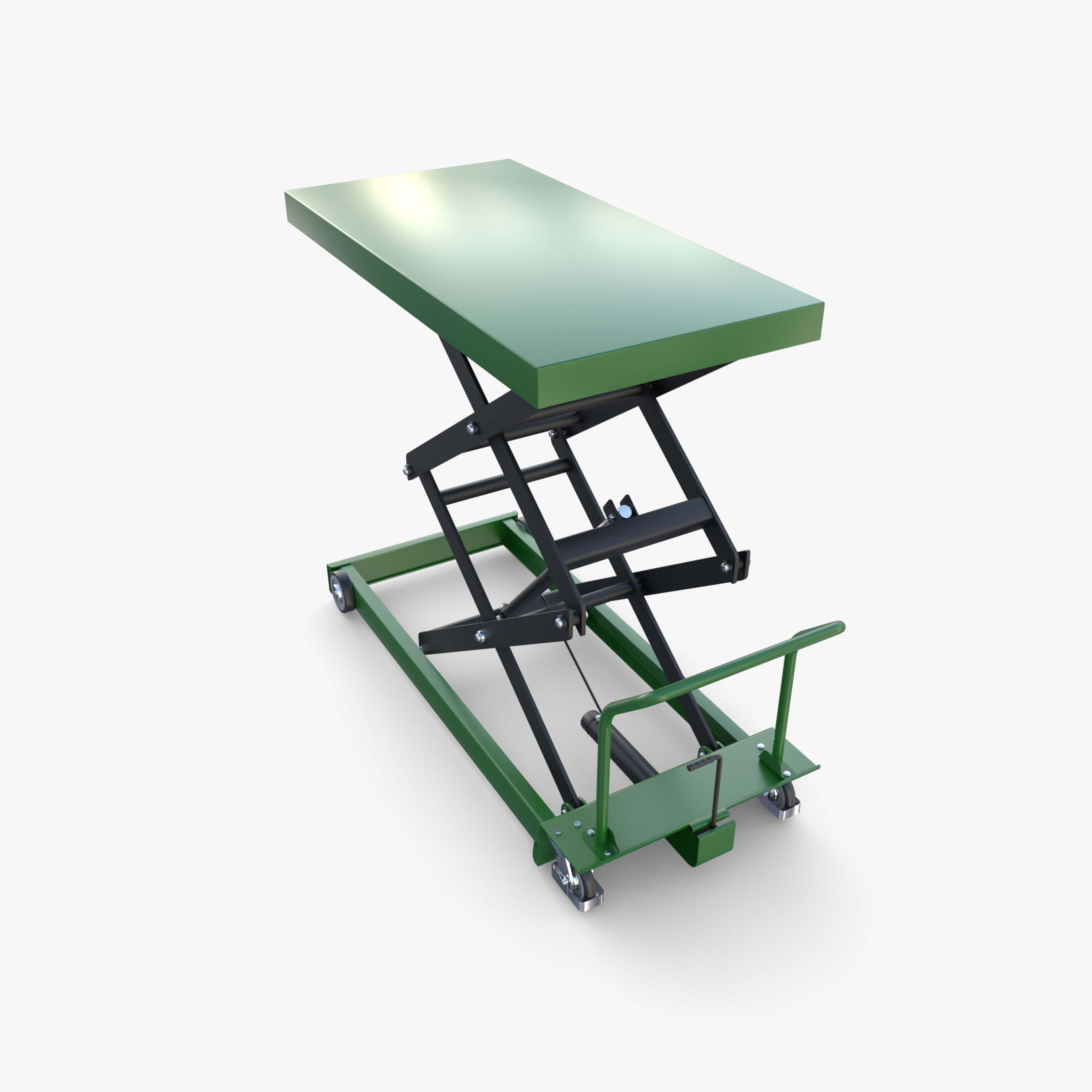 Scissor Lift Table Green - 3D Model by dragosburian
