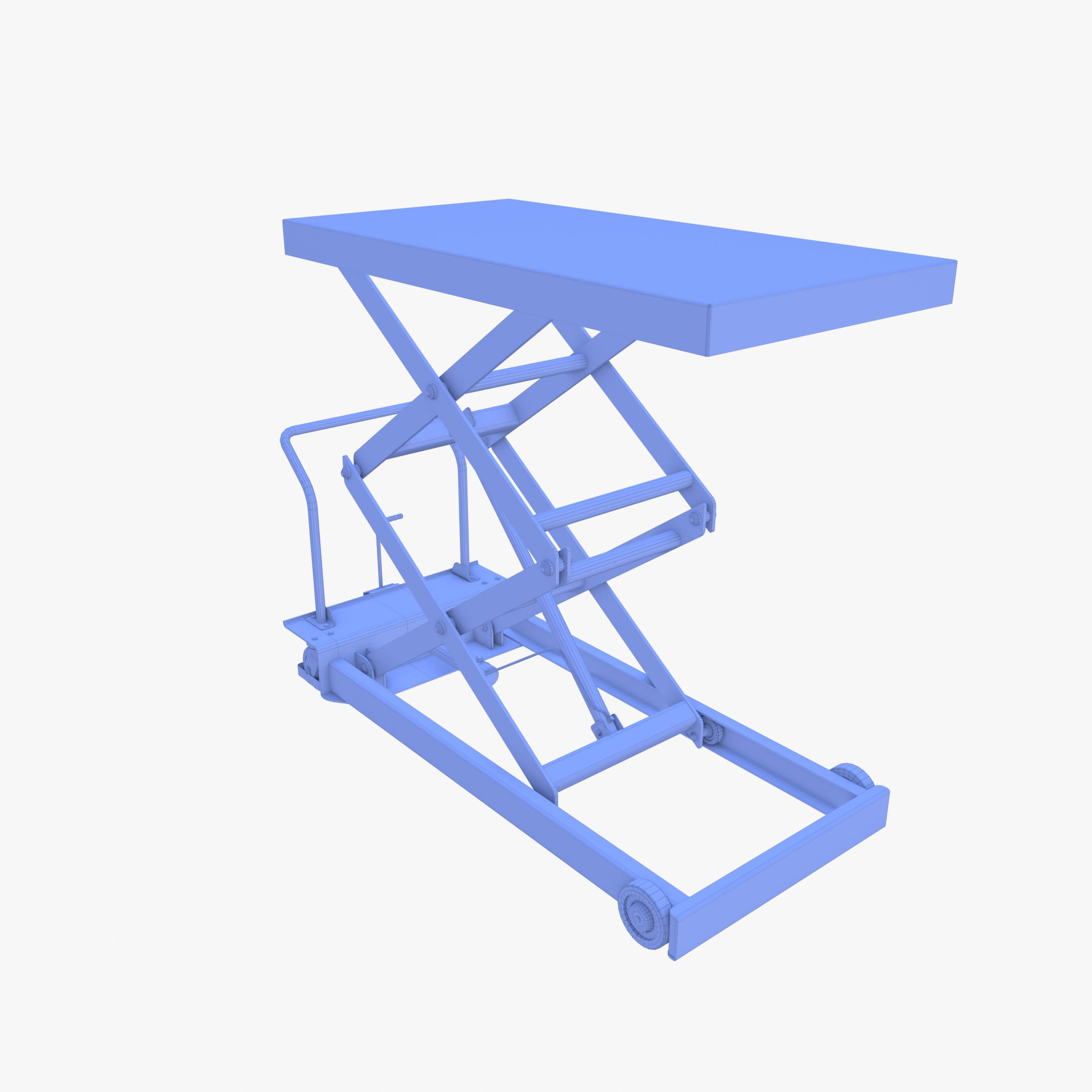 Scissor Lift Table Green - 3D Model by dragosburian