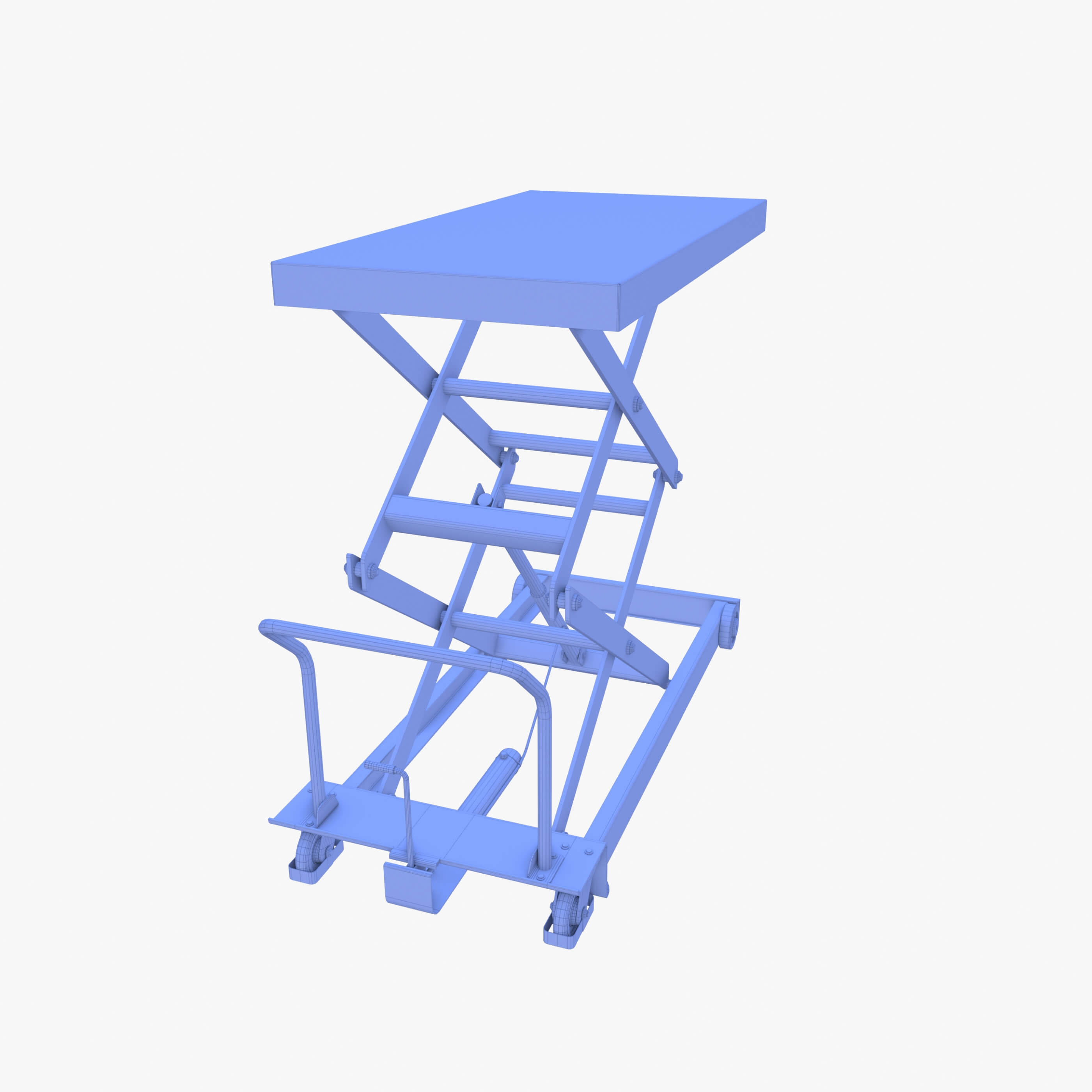 Scissor Lift Table Green - 3D Model by dragosburian