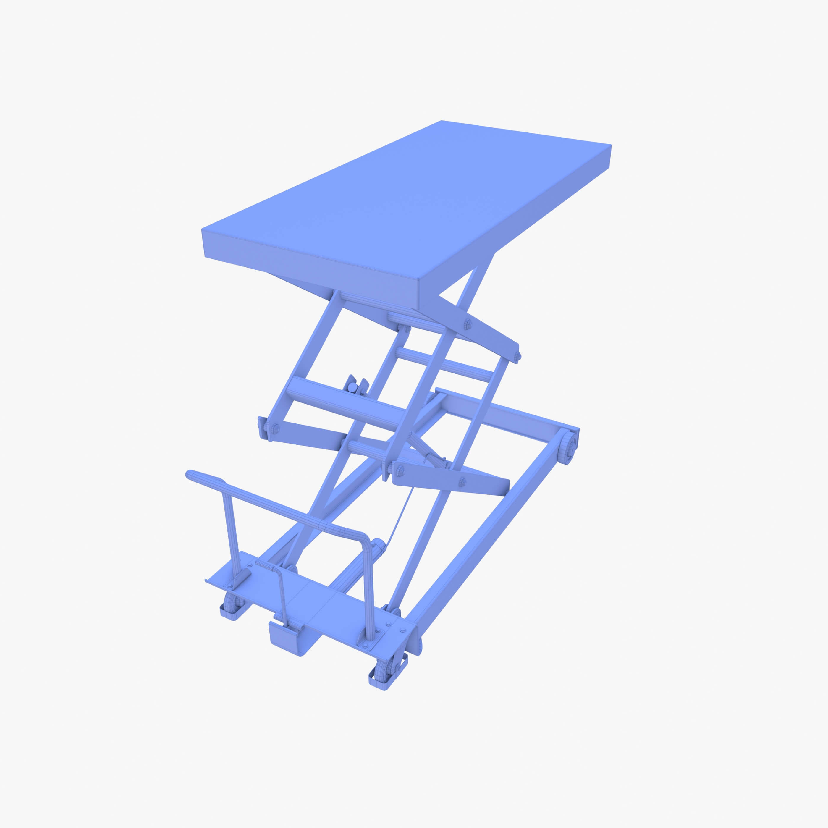 Scissor Lift Table Green - 3D Model by dragosburian