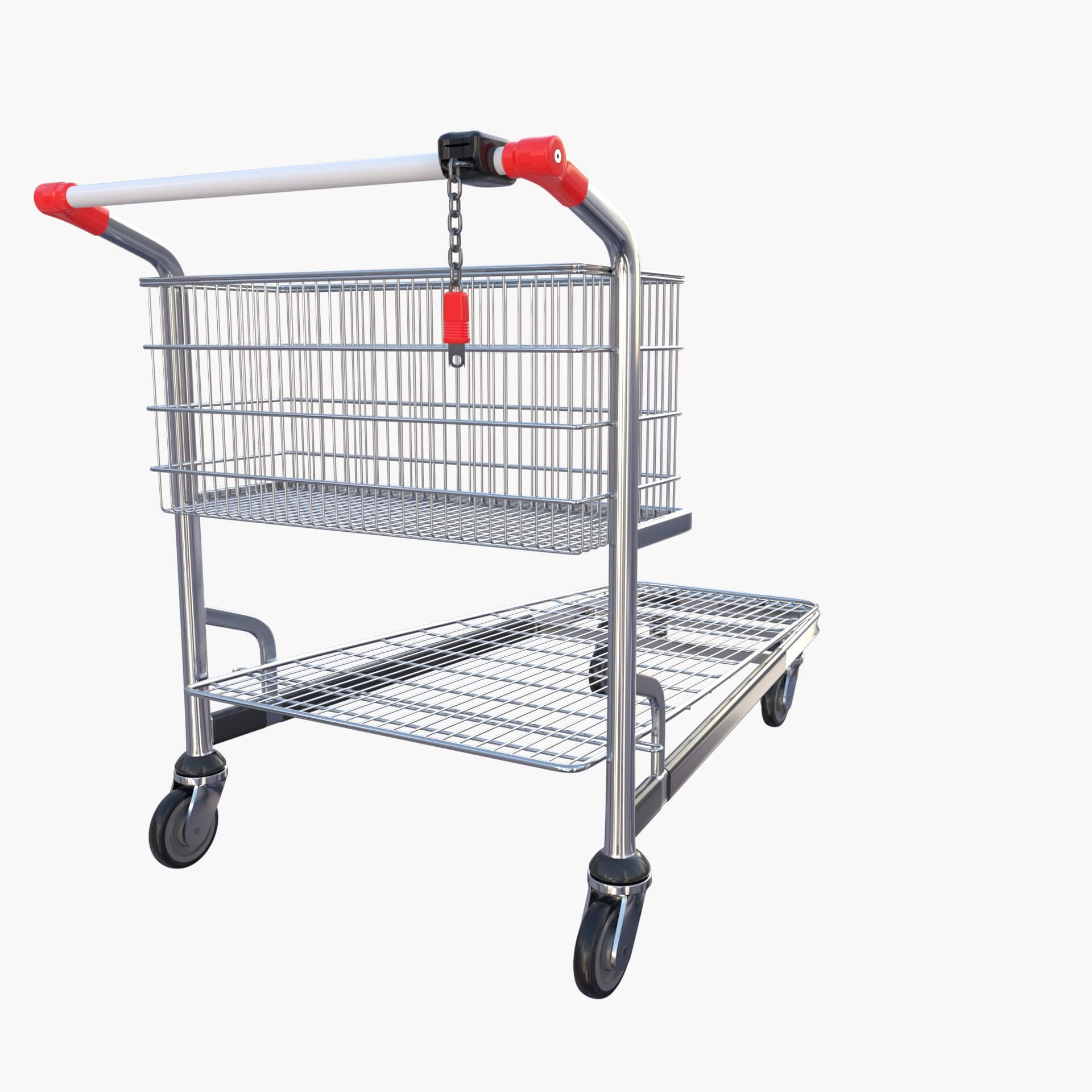 Shopping Cart Stack V1 - 3D Model by dragosburian