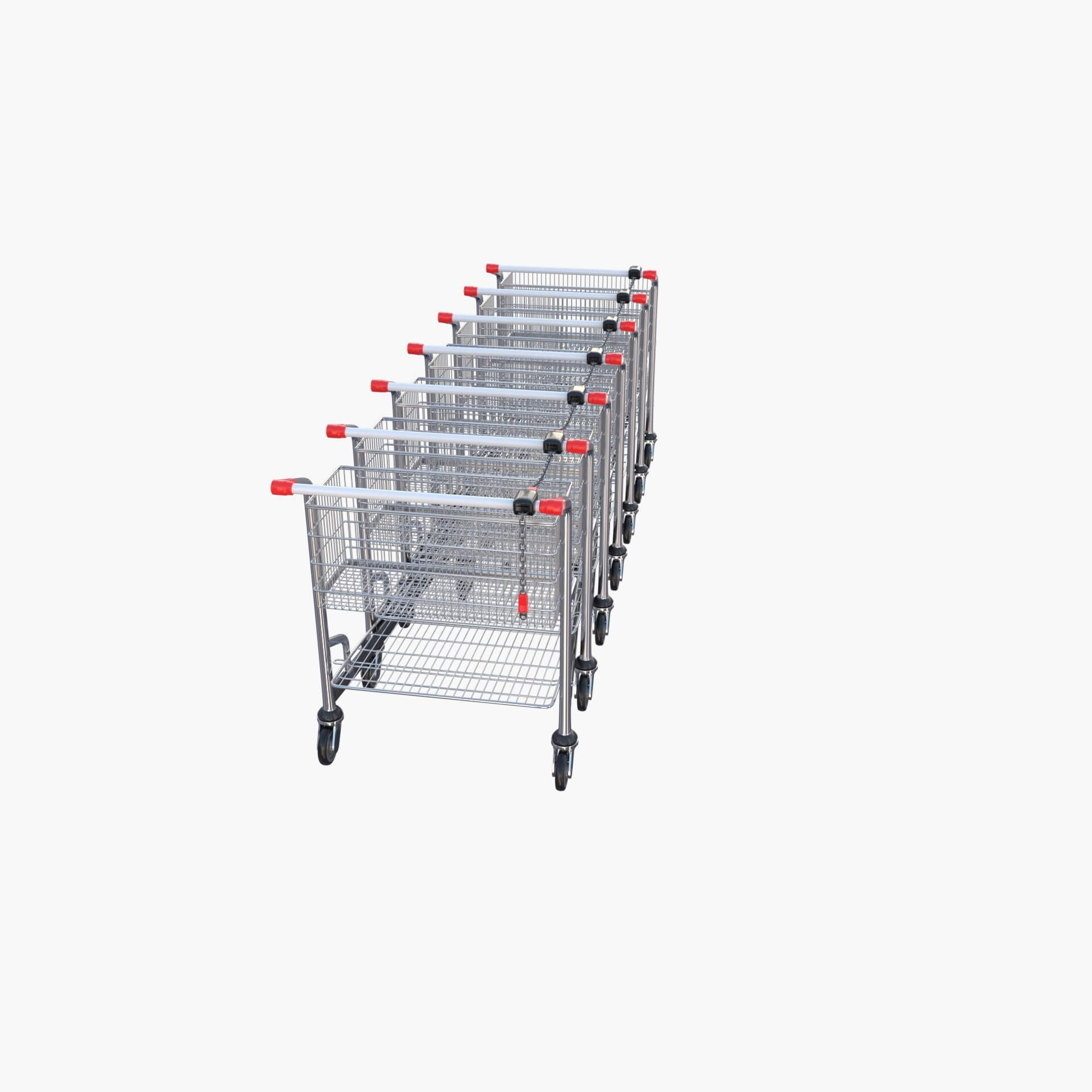 Shopping Cart Stack V1 - 3D Model by dragosburian