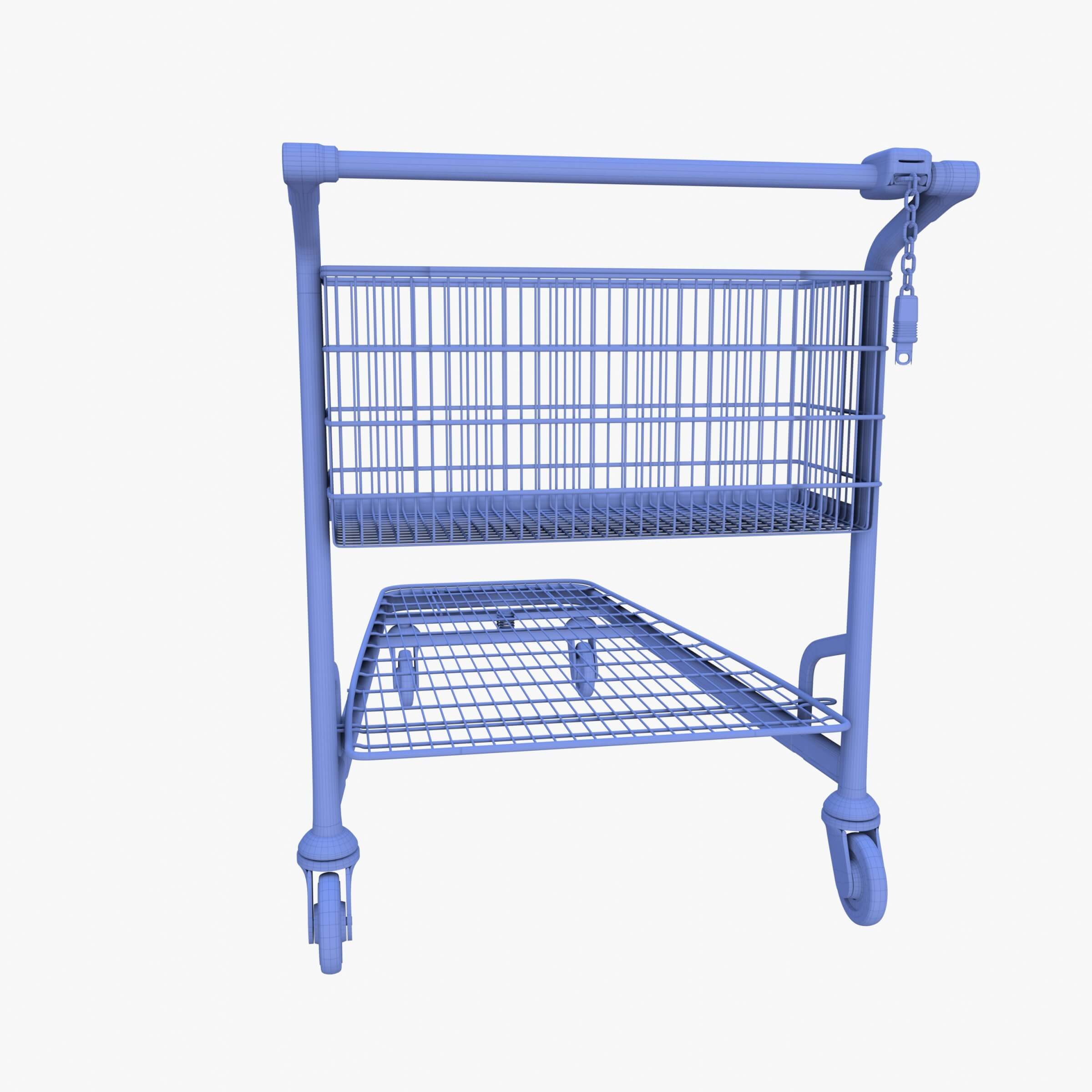 Shopping Cart Stack V1 - 3D Model by dragosburian