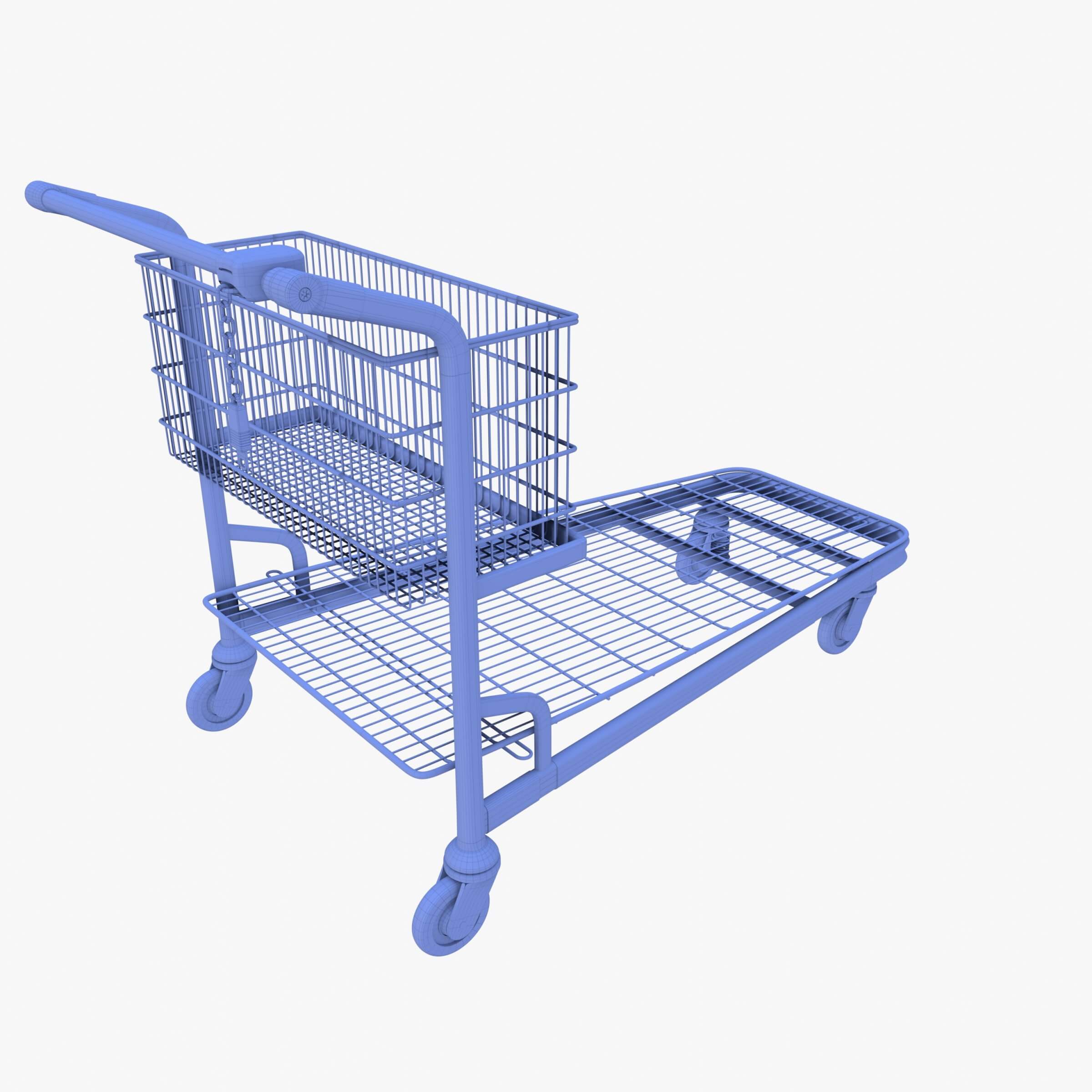 Shopping Cart Stack V1 - 3D Model by dragosburian