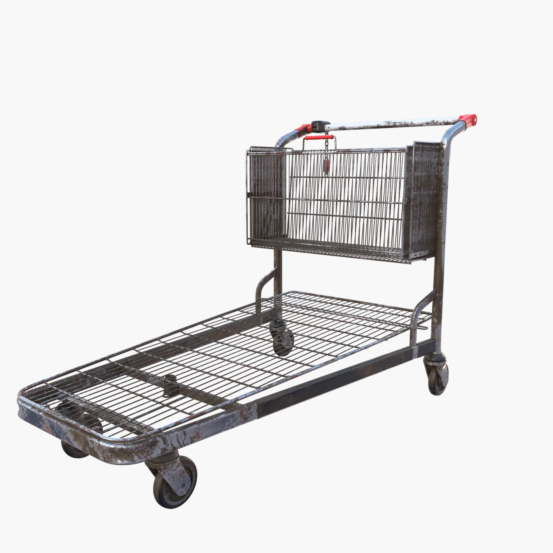 Shopping Cart Weathered V2 - 3D Model by dragosburian