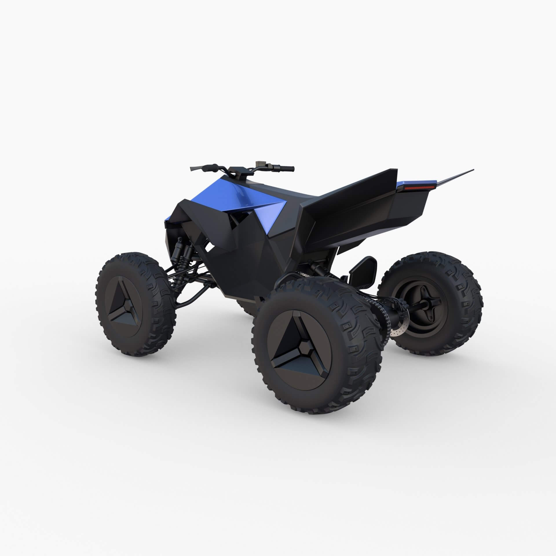 Tesla Cyberquad ATV Blue - 3D Model by dragosburian